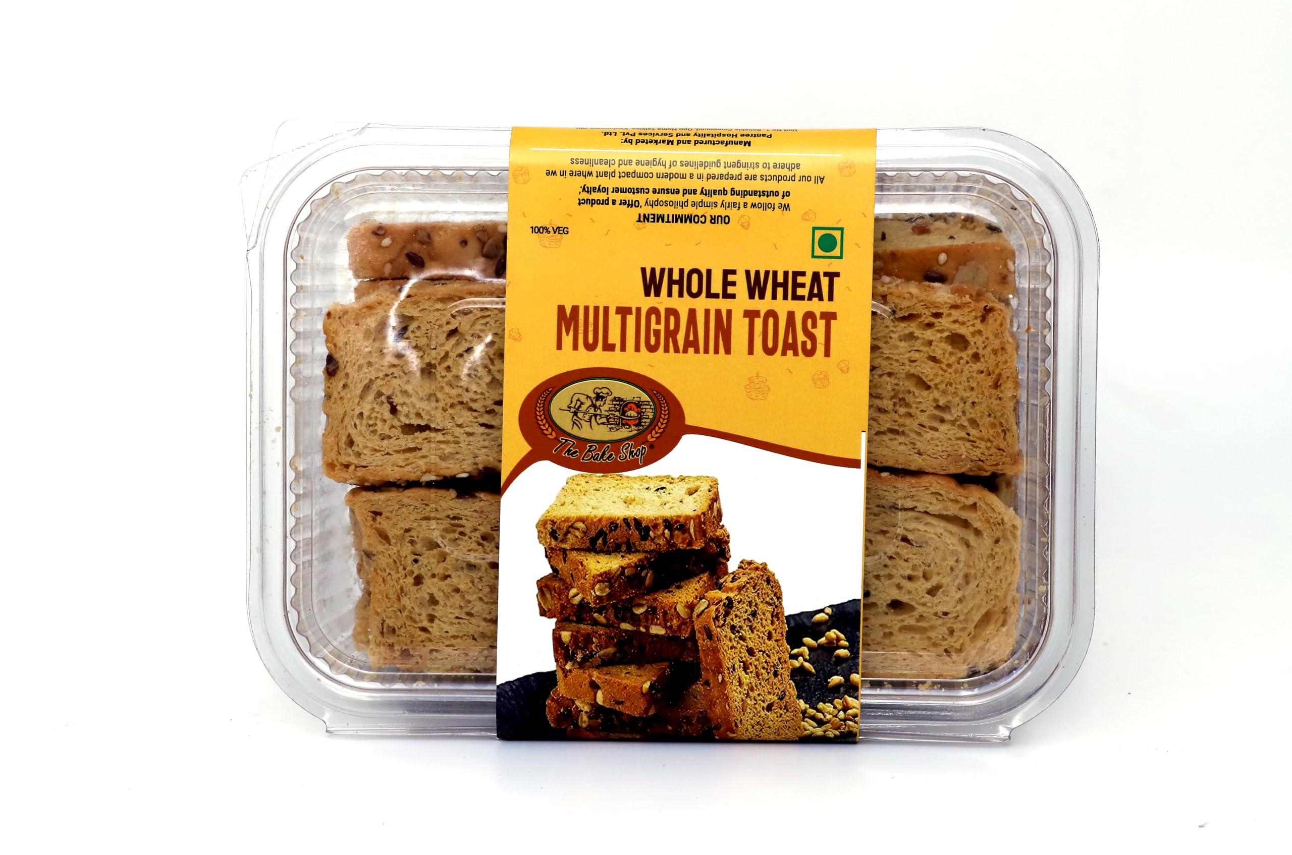 The Bake Shop Crunchy Whole Wheat Multigrain Toast (Pack of 2, 200gm ...