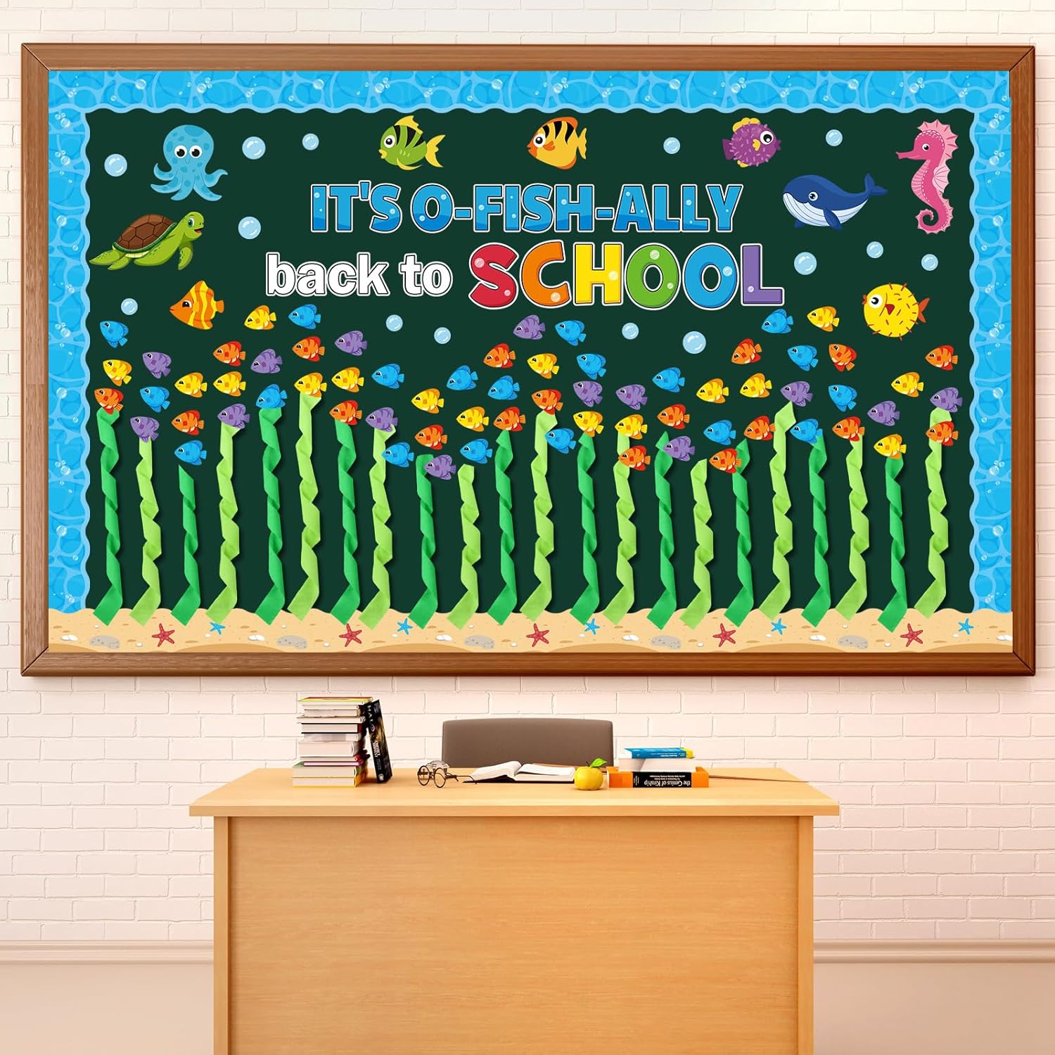 Amazon.com: Epakh Summer Sea Bulletin Board Set O-Fish-Ally Back to ...