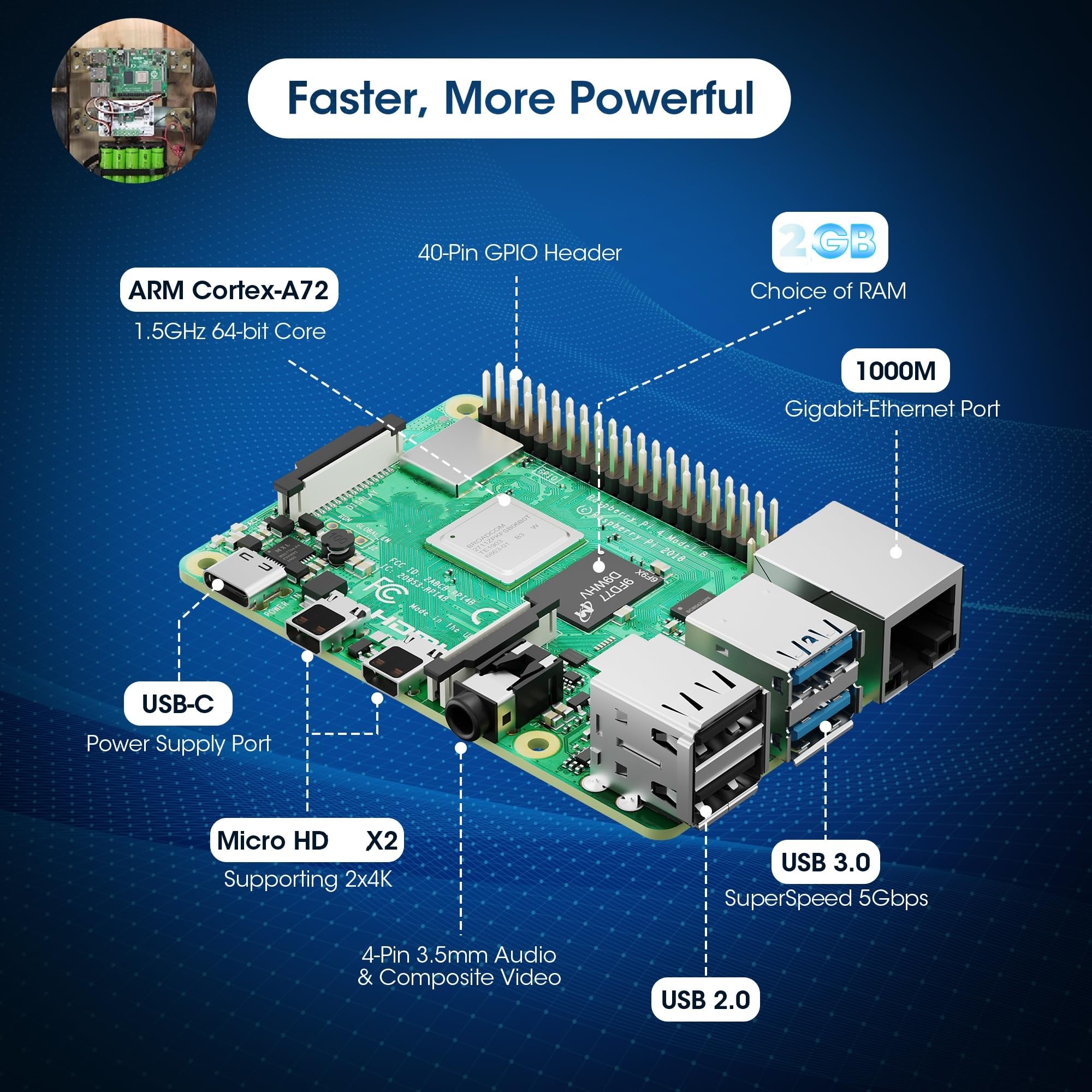 Snapklik.com : RasTech Pi 4 2GB Starter Kit
