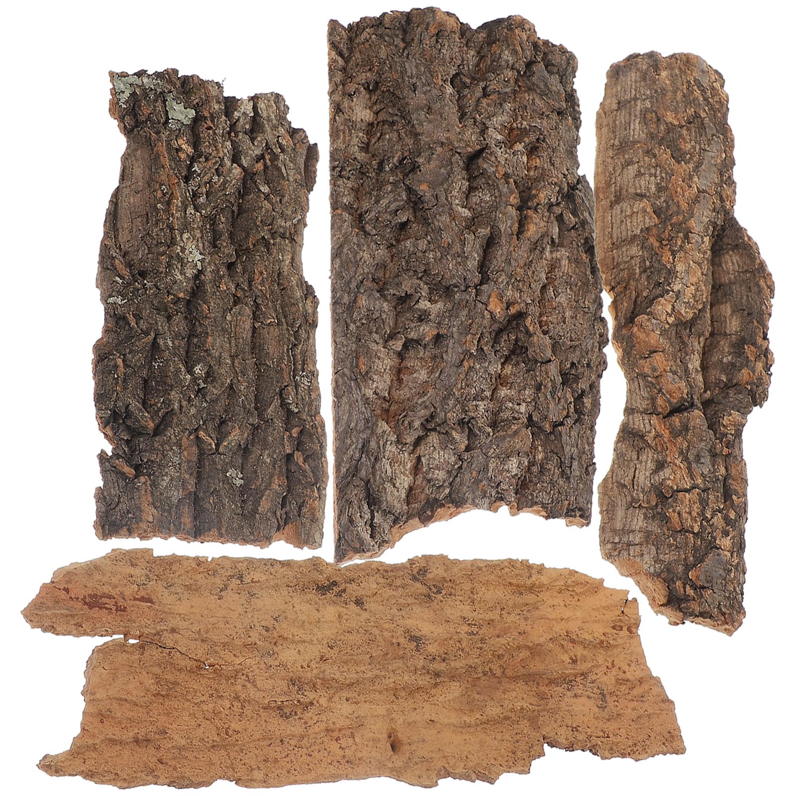 Amazon.com: PRETYZOOM 4 Pcs Cork Bark Small Bark for Reptile Tank ...