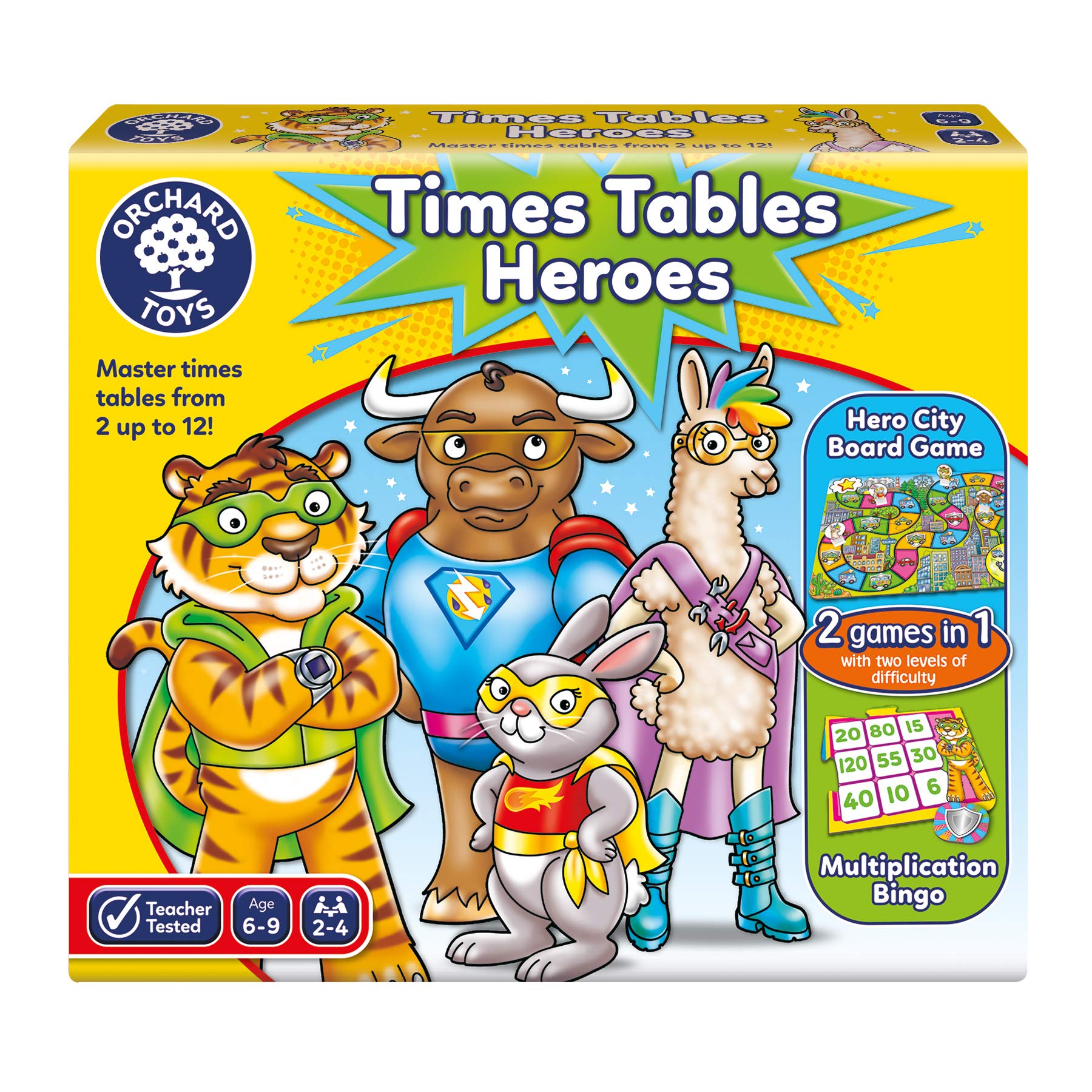 Buy Orchard Toys Times Tables Heroes Maths Game For Children To Learn 