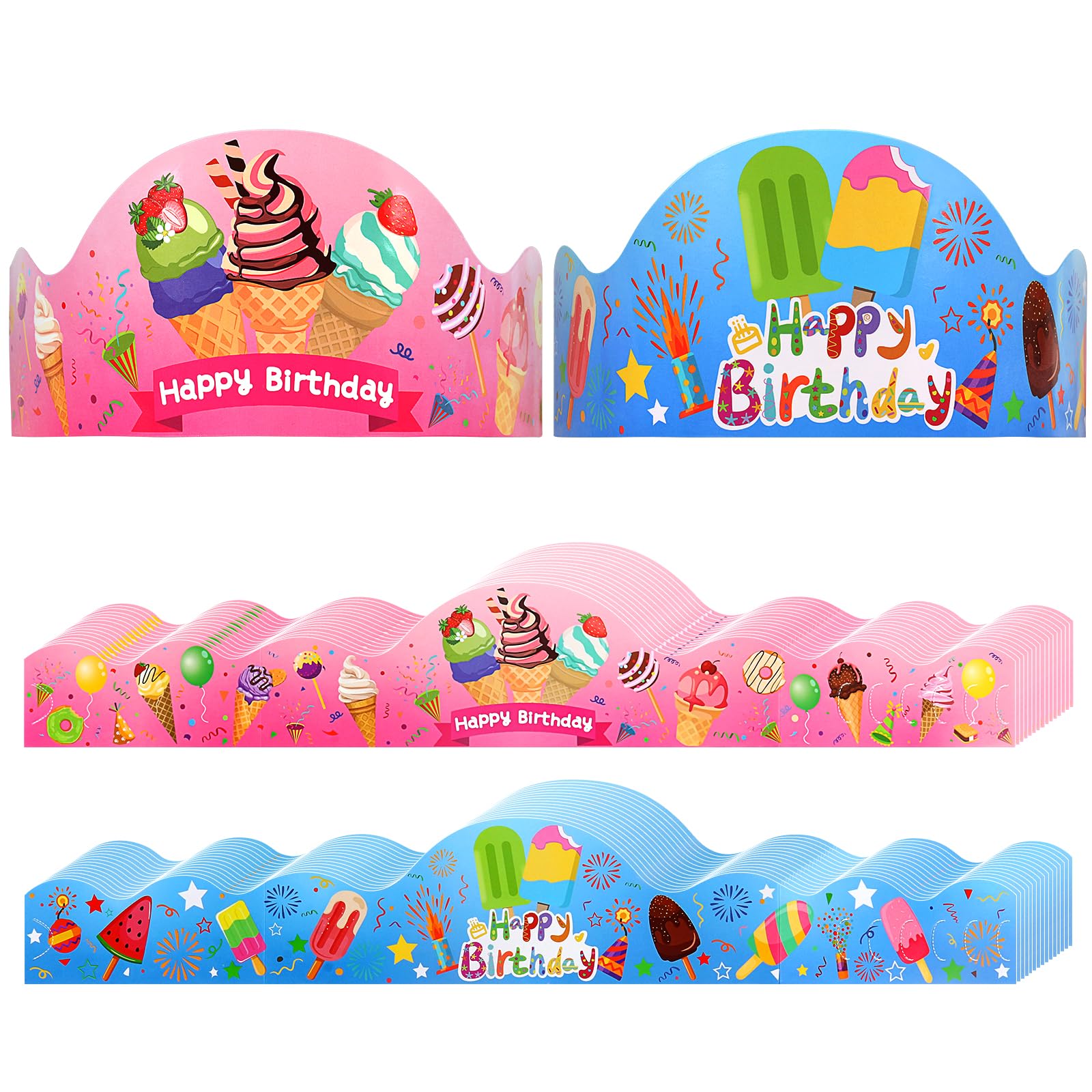 Snapklik.com : 30 Pieces Birthday Crowns For Classroom Adjustable Cute ...