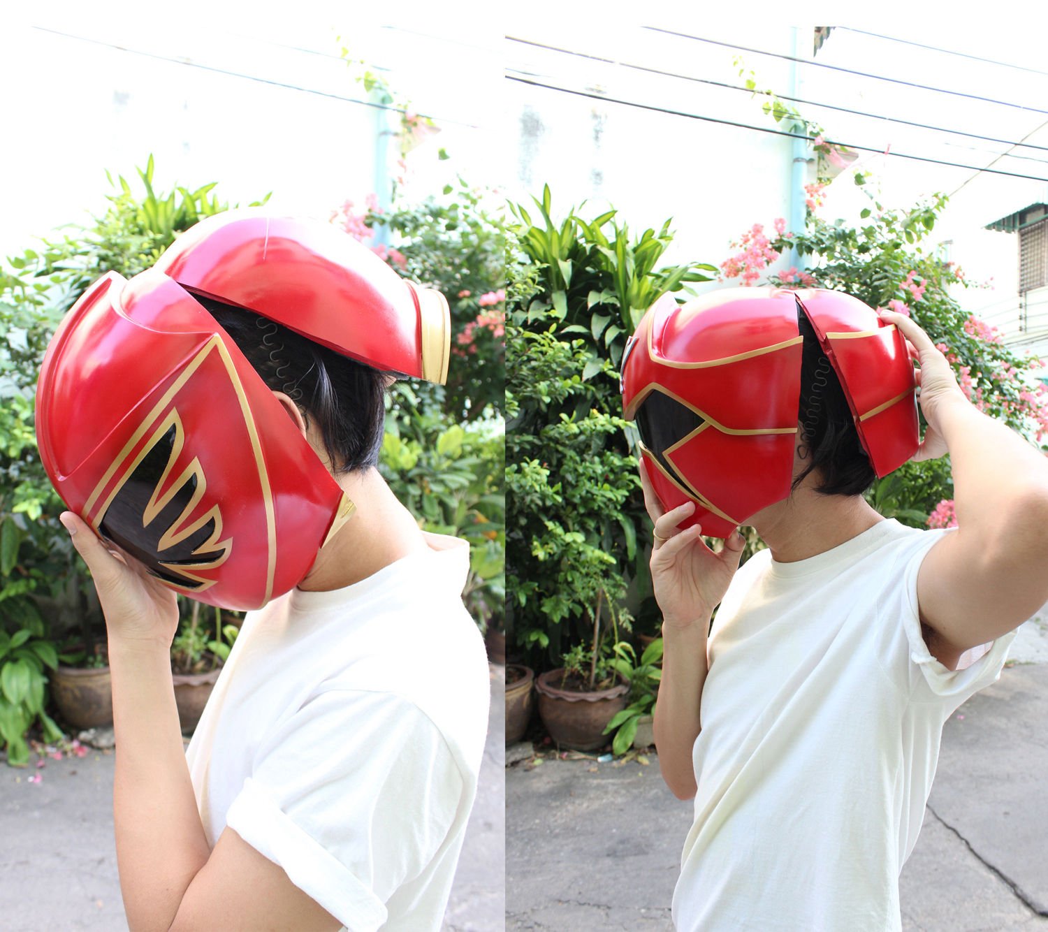 CustomMade Hand Made Kaizoku Sentai Gokaiger Gokai Red Ranger Helmet ...