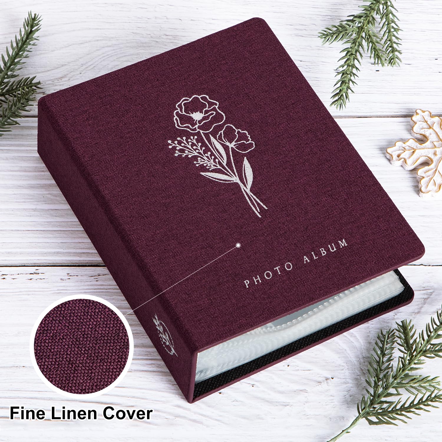 Snapklik.com : Lanpn Small Photo Album 4x6 2 Packs, Linen Hard Cover ...