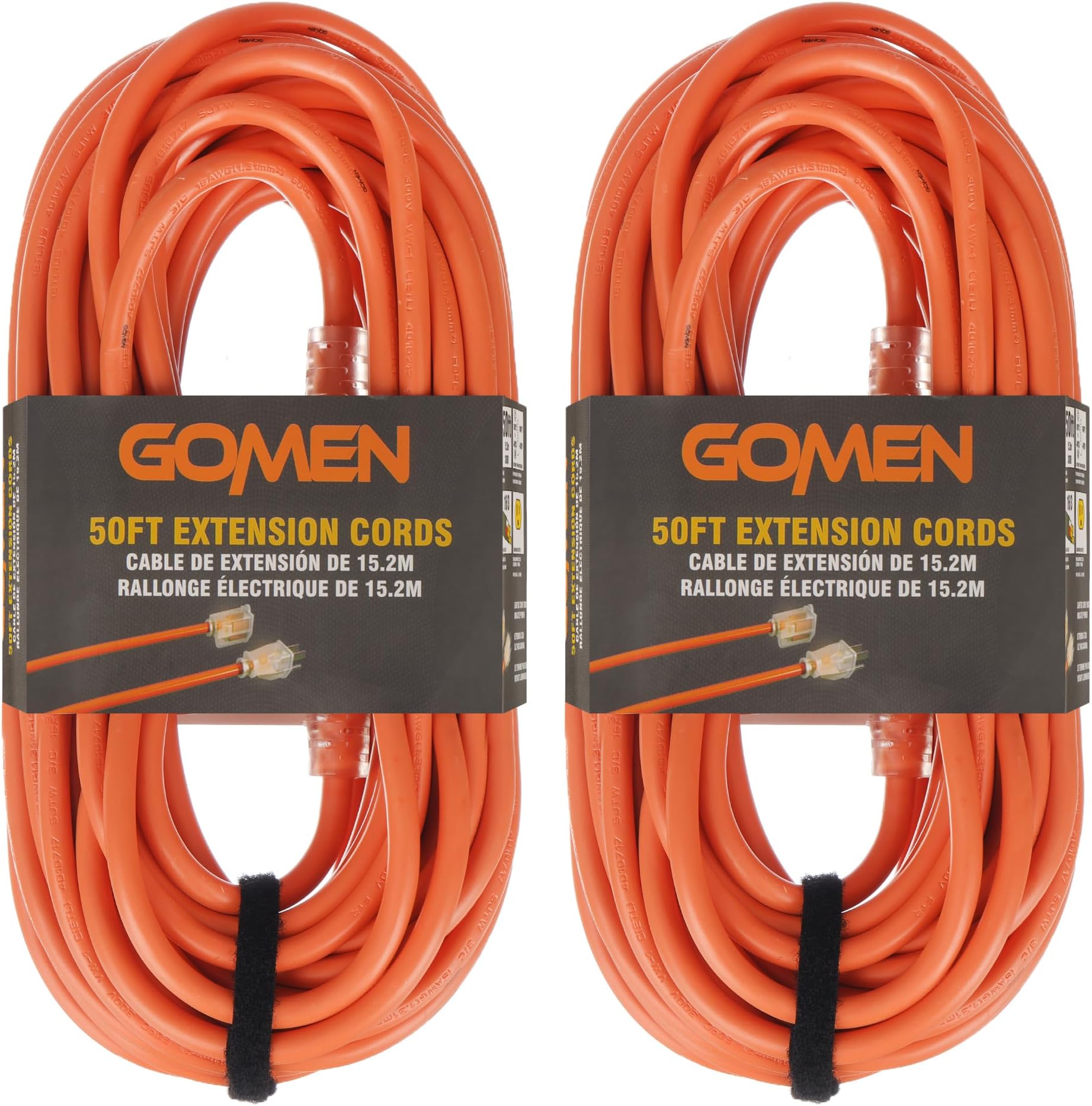 Amazon.com: GOMEN 16 Gauge Extension Cord 50 ft with Lighted End - 16/3 ...