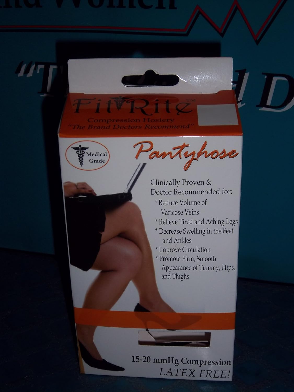 Amazon.com: Fit Rite 15-20 mmHg True Medical Grade Pantyhose Black ...