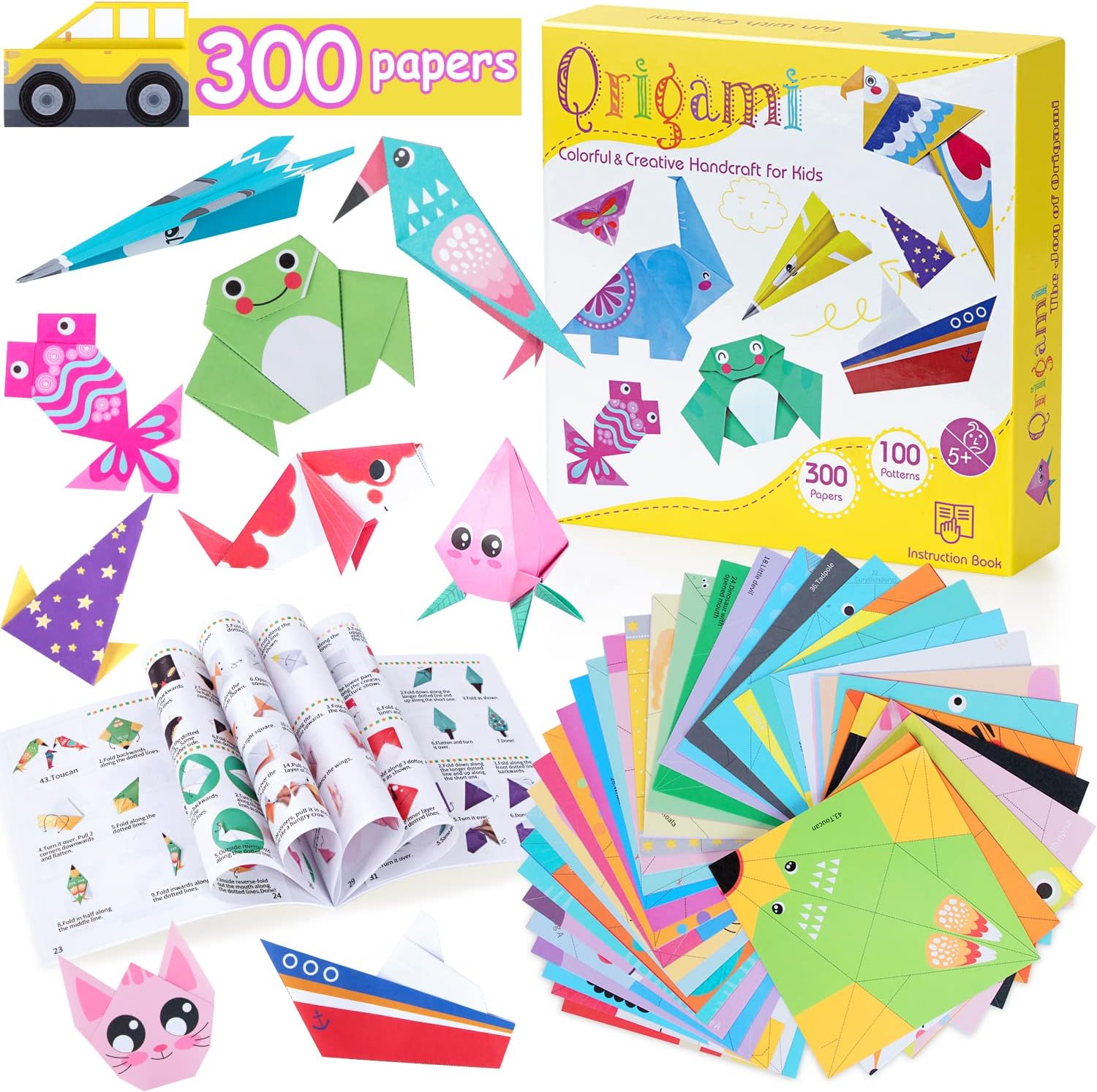 Amazon.com : Origami Paper Kit - 50 Projects, 450 Sheets of Colored and ...