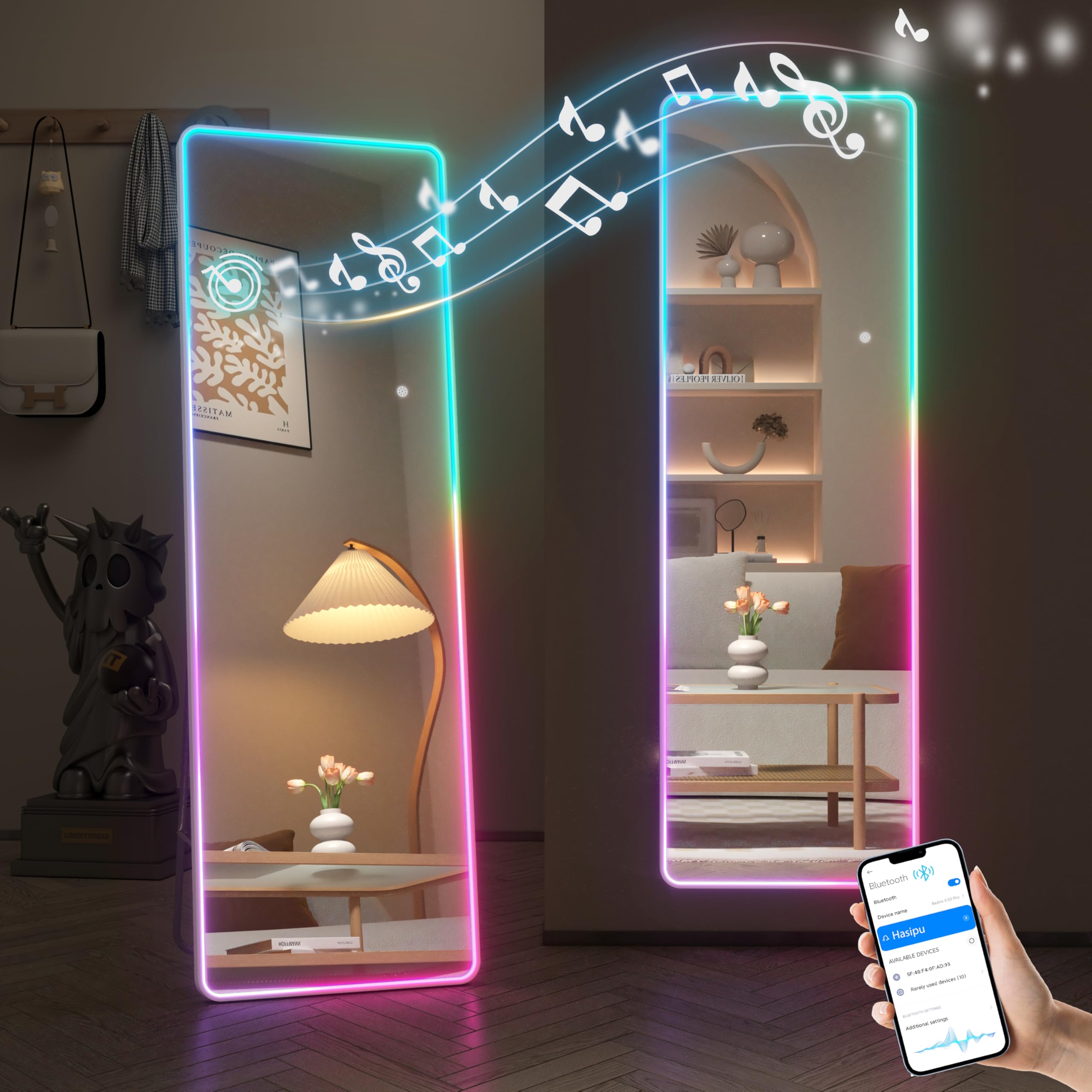 Snapklik.com : Hasipu 61"x20" LED Full Length Mirror
