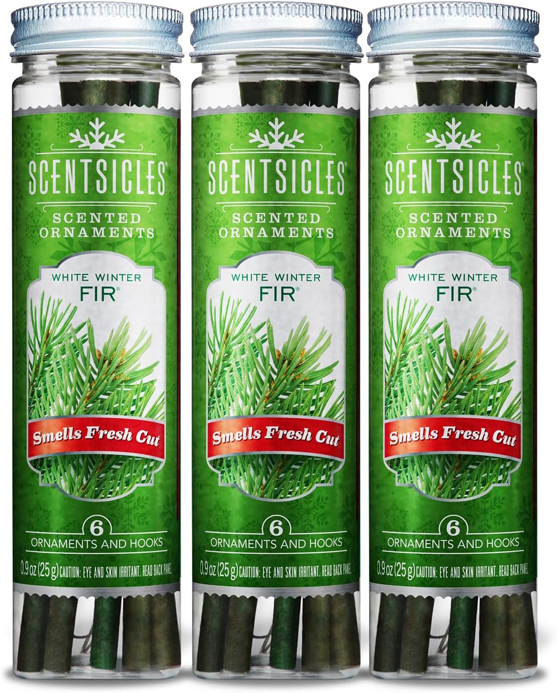 Amazon.com: Scentsicles O Christmas Tree 2 Pack of Scented Ornaments ...