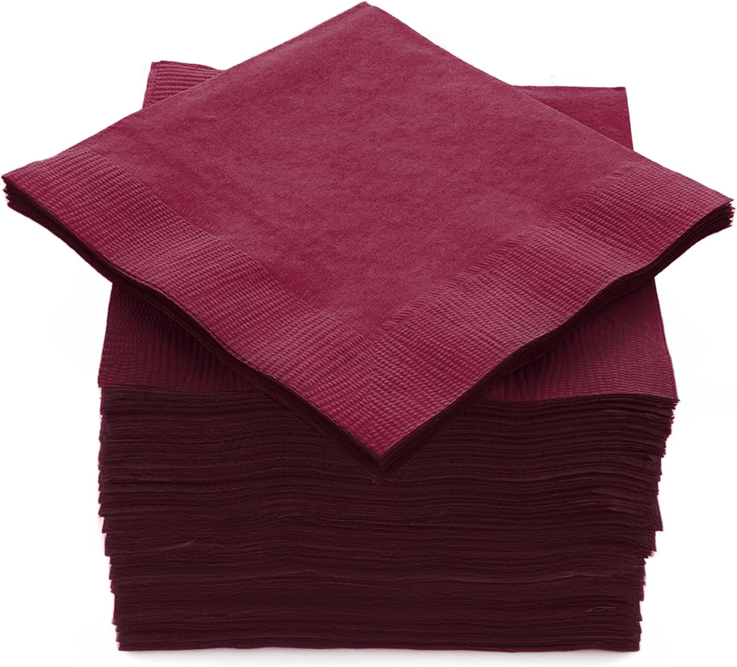 Amazon.com: 100 Pack Burgundy Beverage Napkins, Big Party Pack, 2 Ply ...