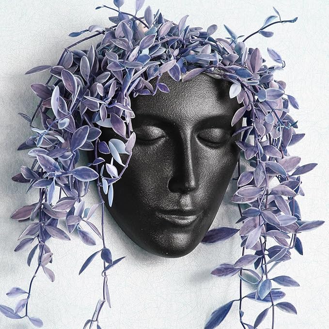 Face Vase,Ceramic Female Form Face Vase,Modern Sculpture Planter Pot ...