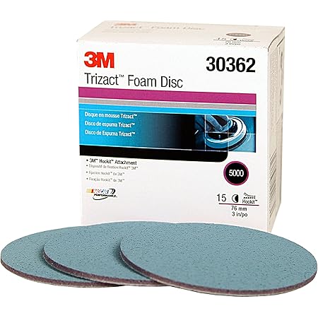 Amazon.com: 3M (30362 Hookit Trizact 3" 5000 Grit Foam Disc : Automotive