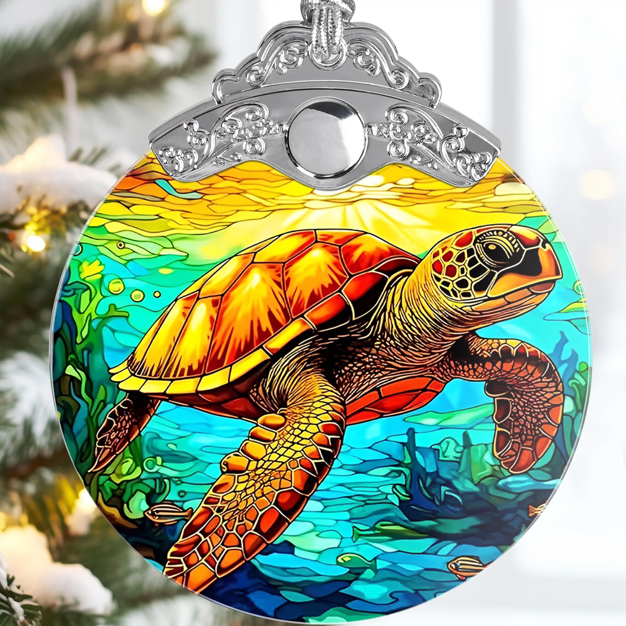Amazon.com: Sea Turtle Ornament - Jocidea Sea Turtle Christmas Ornament ...