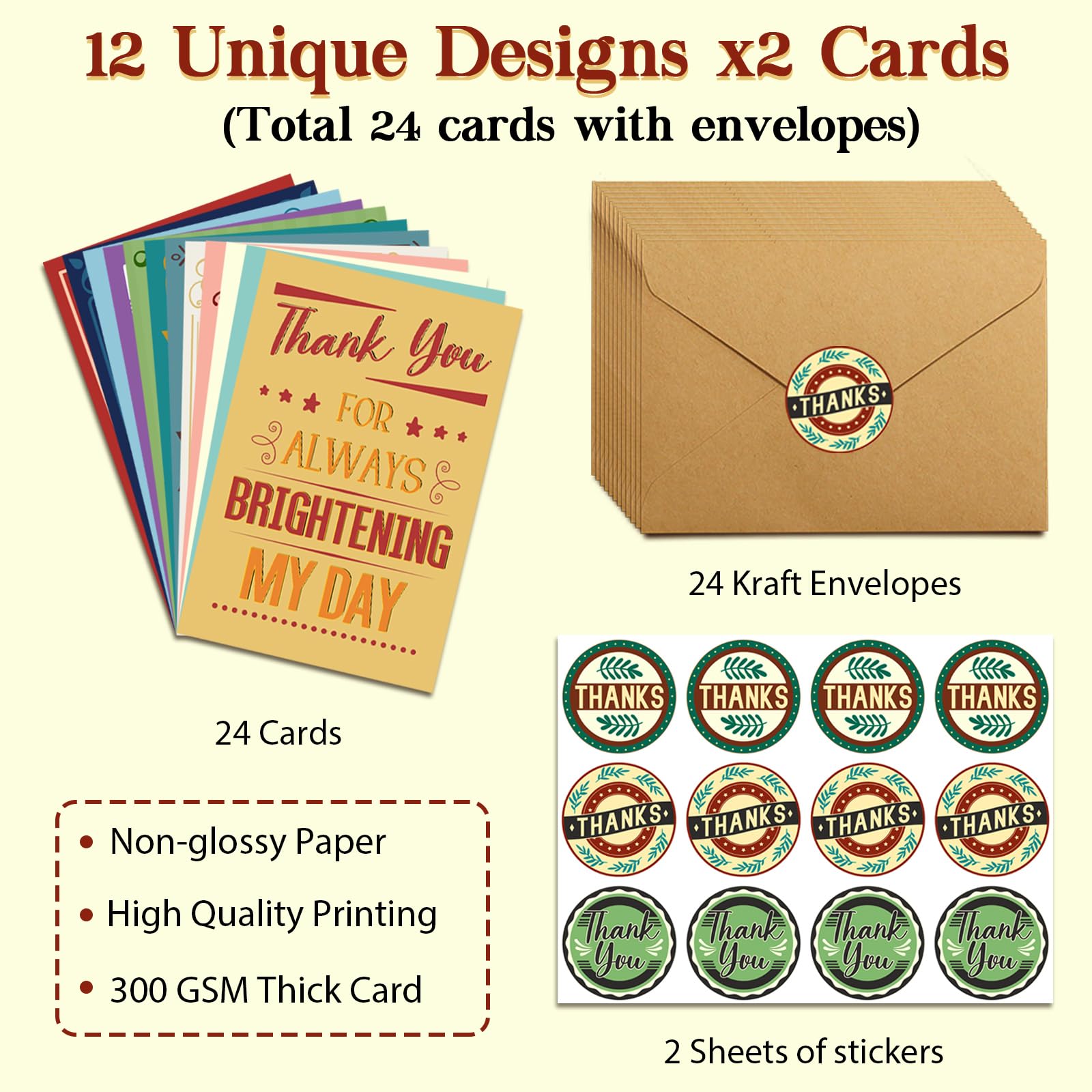 Snapklik.com : Employees Appreciation Cards Bulk, Thank You ...
