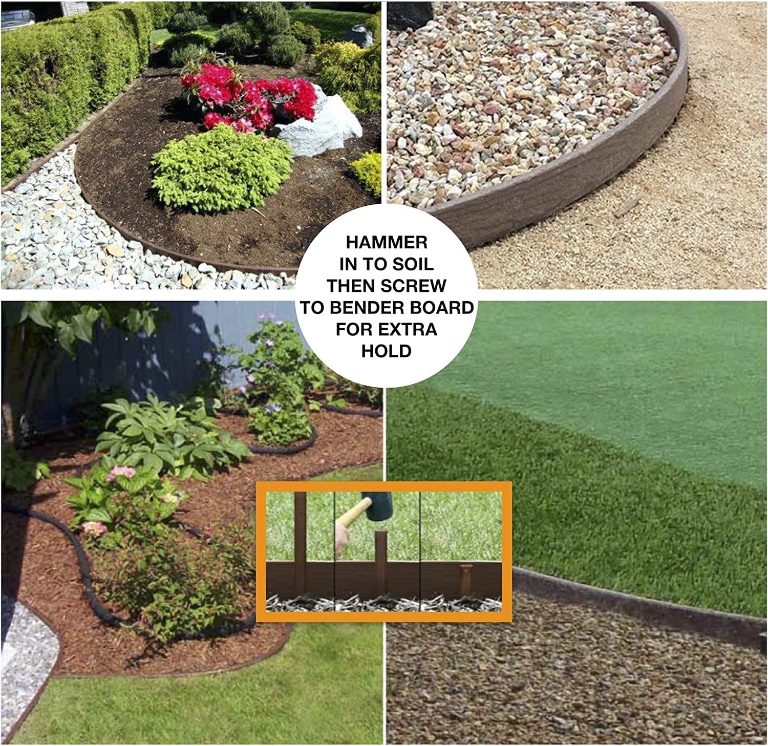 Snapklik.com : Heavy Duty, Black Landscape Lawn & Garden Border Edging ...