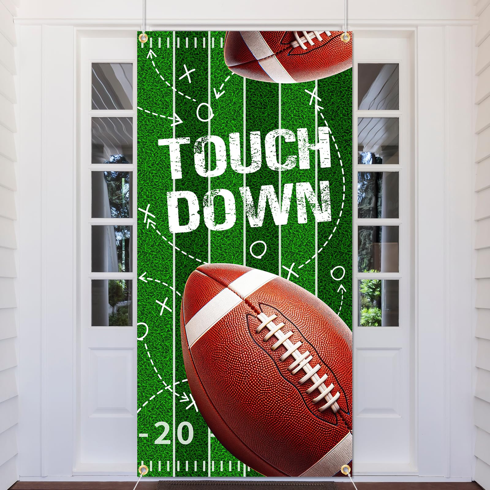 Amazon.com: Football Door Cover Football Banner Touchdown Banner ...