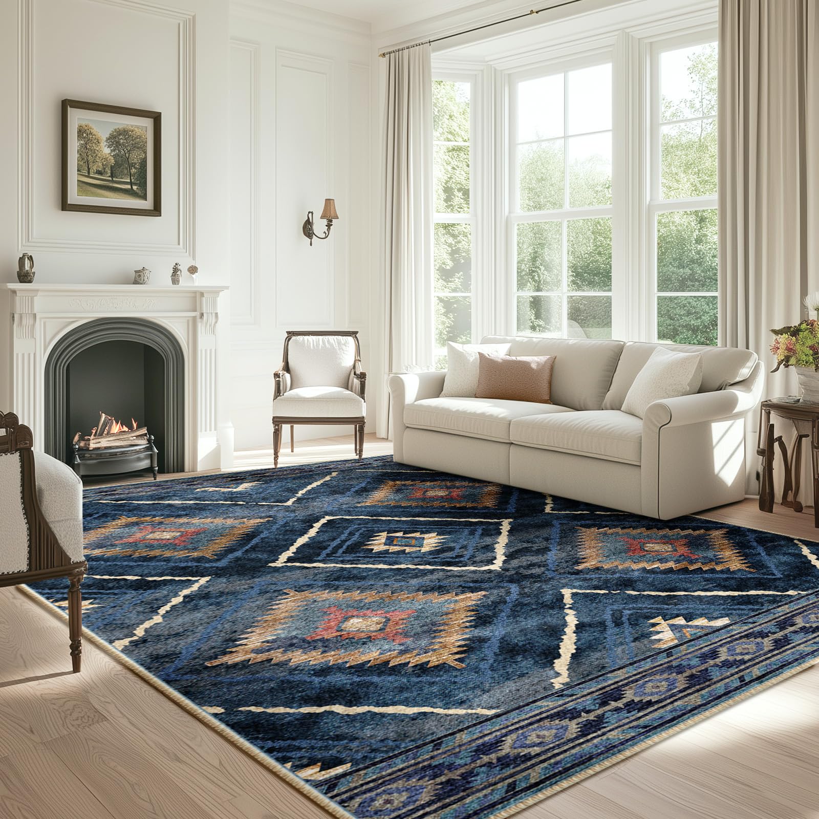 Amazon.com: BESTSWEETIE 5x7 Area Rug Machine Washable Non-Slip Low Pile ...