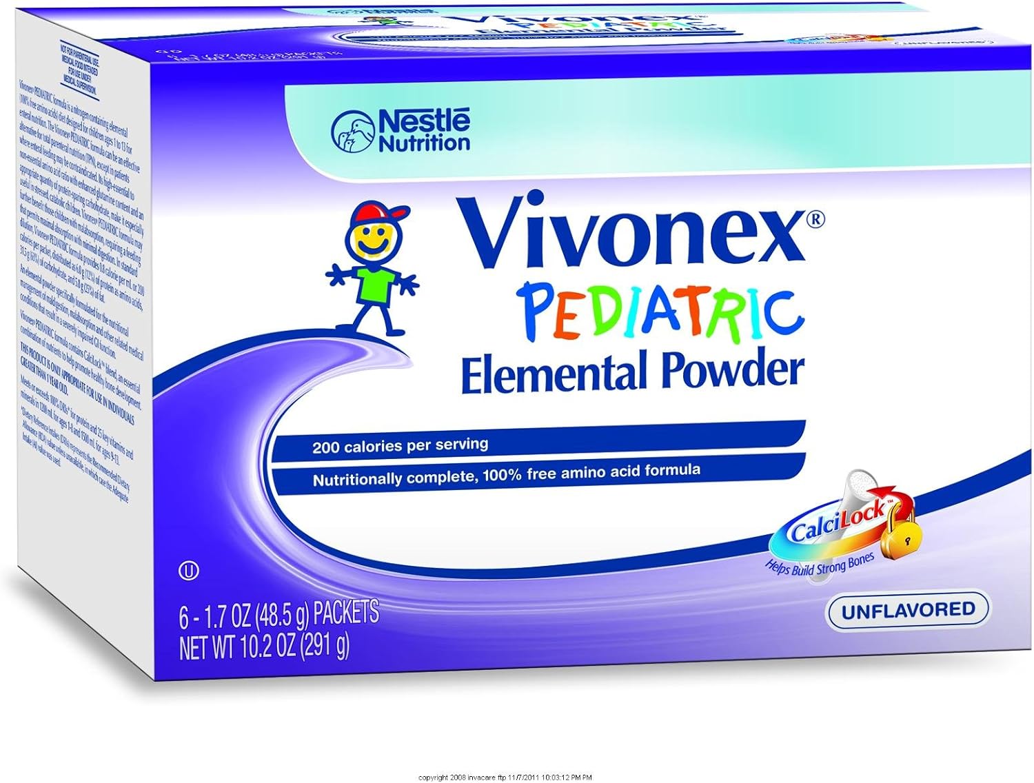 Amazon.com: Vivonex Pediatric - Paquete de 1.7 onzas sin sabor (paquete de 36) : Bebés