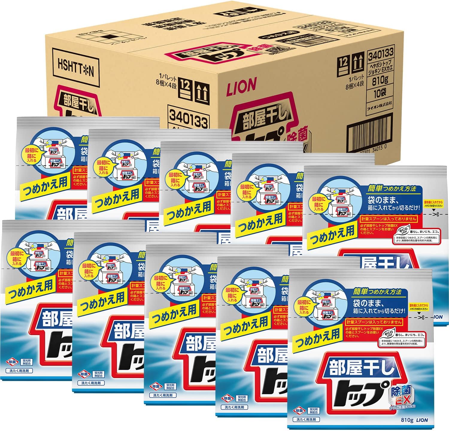 Amazon.co.jp: 【ケース販売】部屋干しトップ 除菌EX 洗濯洗剤 粉末 部屋干し 洗剤 詰め替え810g×10個セット : ドラッグストア