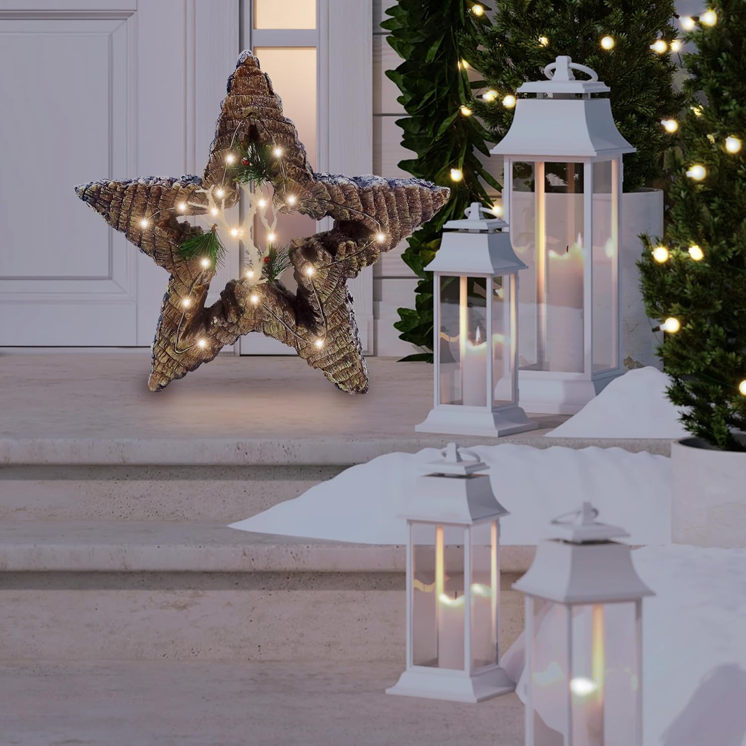 Amazon.com : Alpine Corporation 17" H Indoor/Outdoor Christmas Star ...
