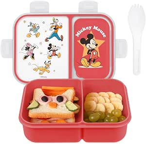 Amazon.com: Disney Bento Box– Leak-Proof Kids Lunch Box with Divided ...