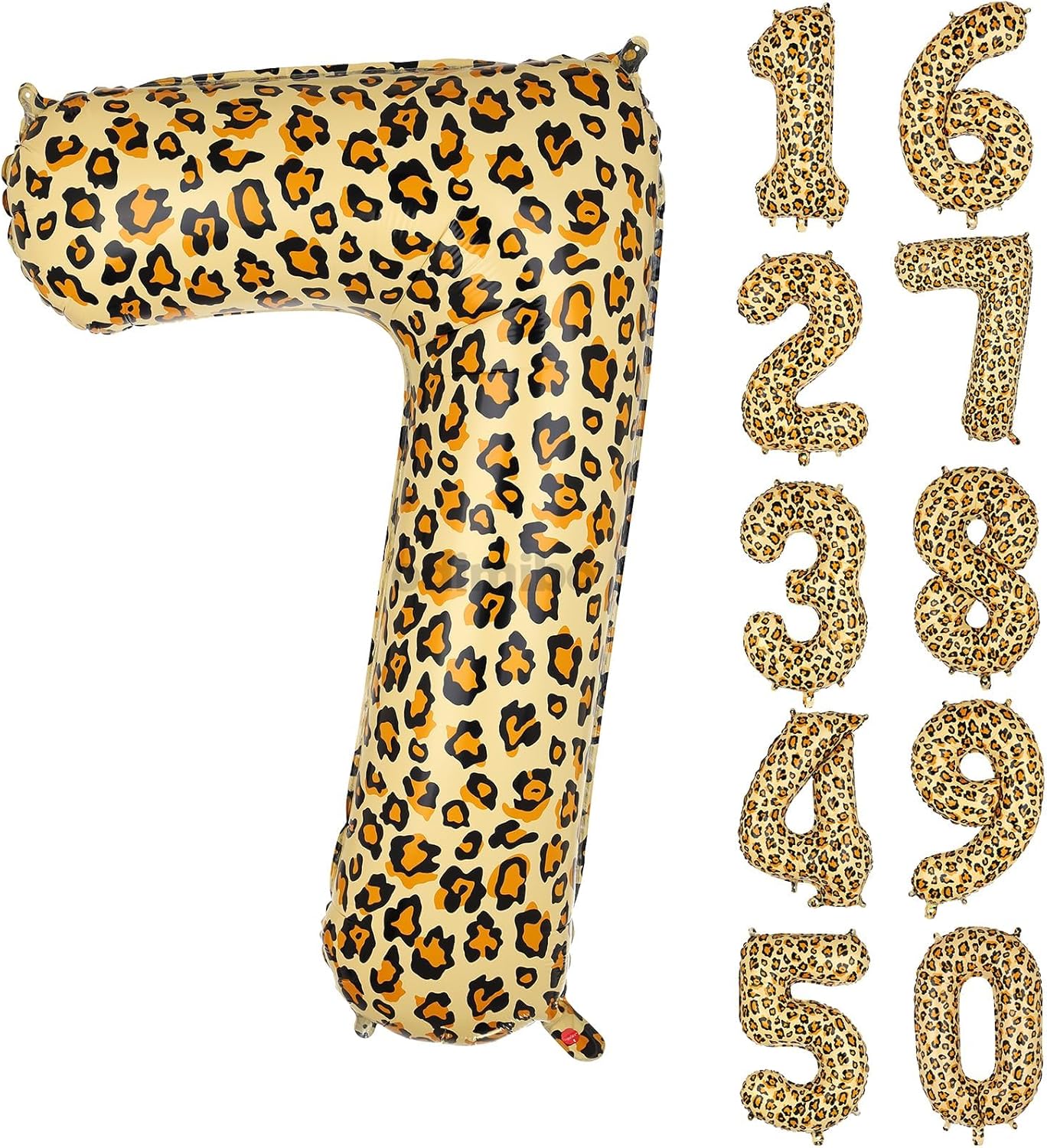 Amazon.com: Leopard Number 7 Balloons Decor 32 Inch Cheetah Theme Large ...