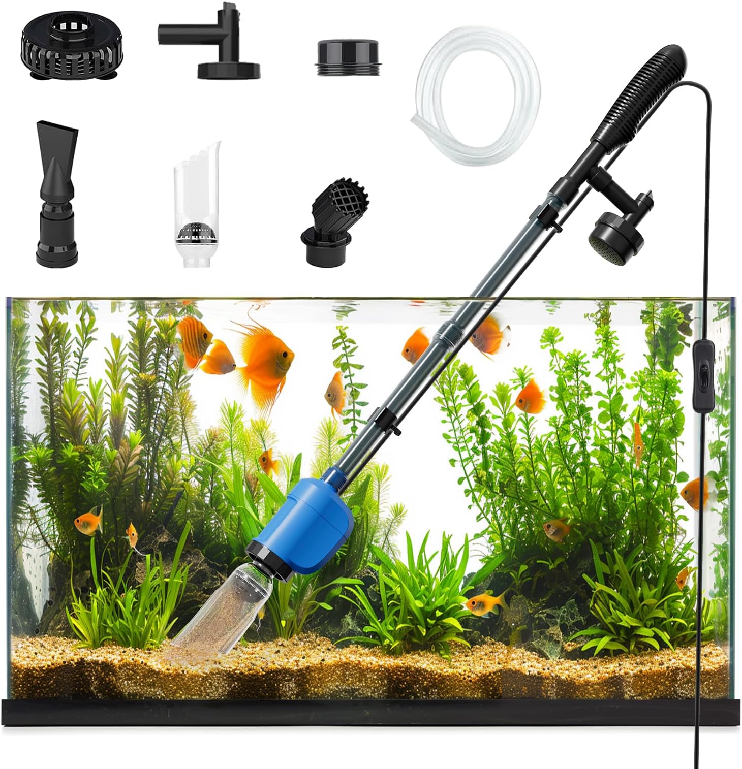 Amazon.com : HEKIWAY Fish Tank Cleaner,Electric Aquarium Gravel Cleaner ...