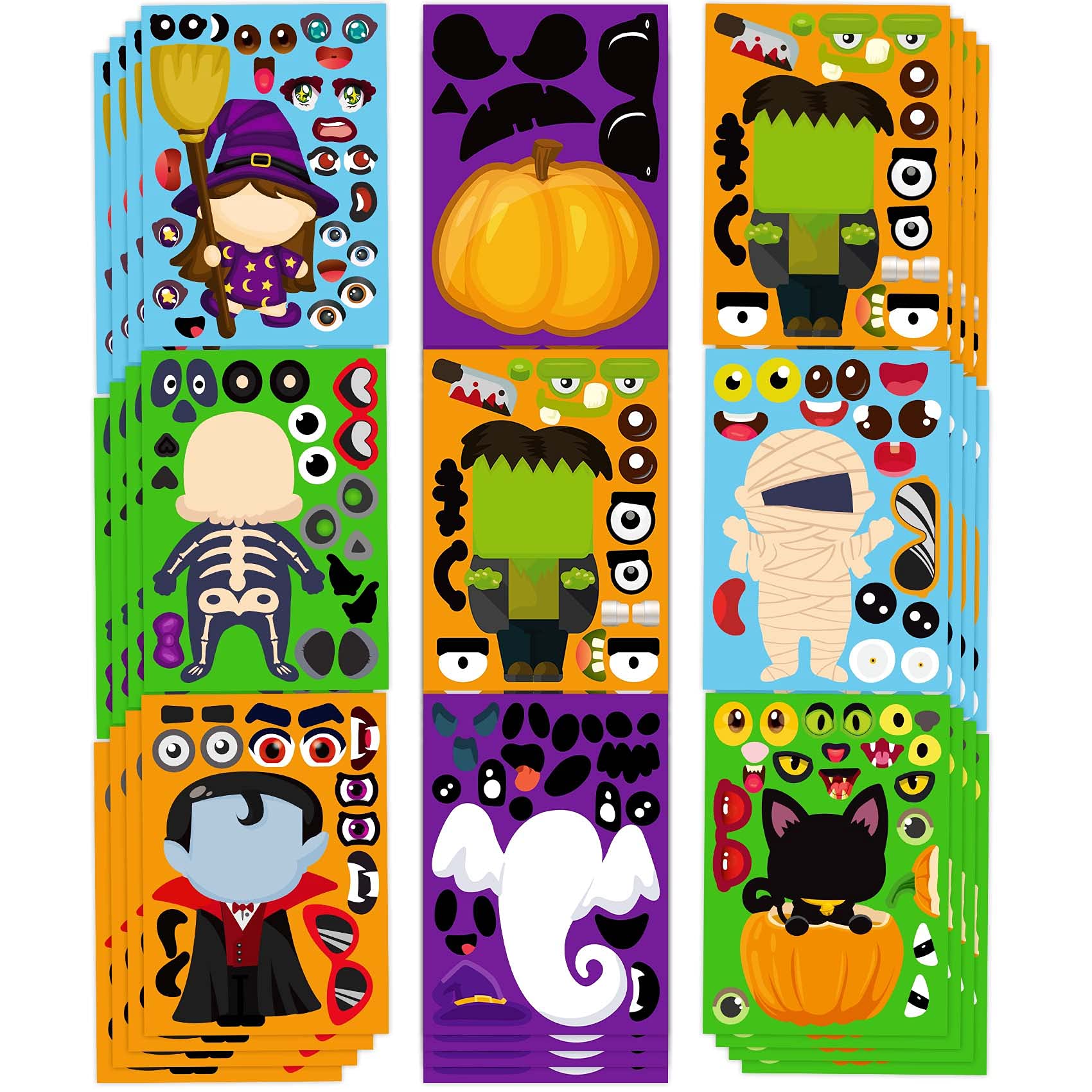 Amazon.com: Halloween Stickers - Make Your Own Halloween Stickers 32PCS ...