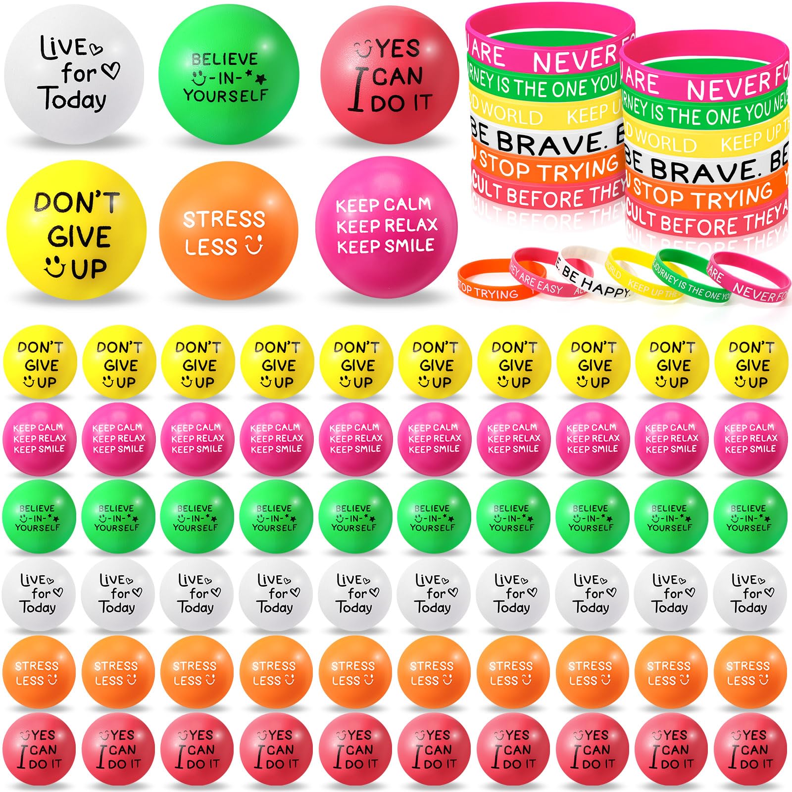 Shappy 144 Pack Motivational Party Favor for Kids Includes 72 Smile ...