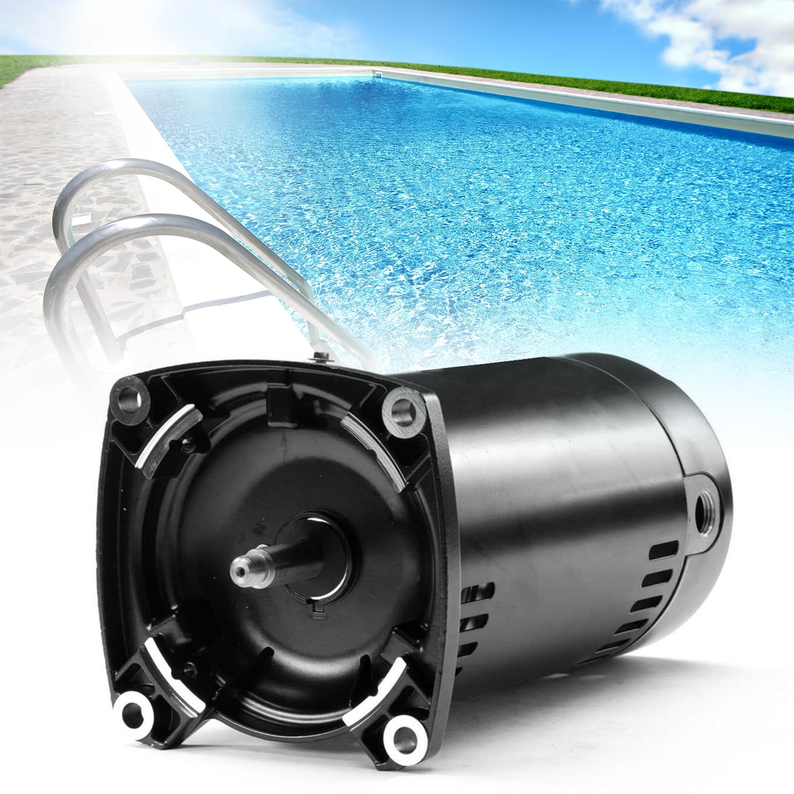 USQ1072 Pool Pump Motor 3/4 HP, 13.4/6.7 Amps, 1.3 Service Factor, 48Y ...