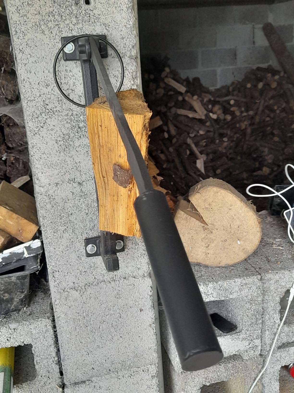 aleawol Firewood Kindling Splitter Wall Mounted Log Splitter Manual ...