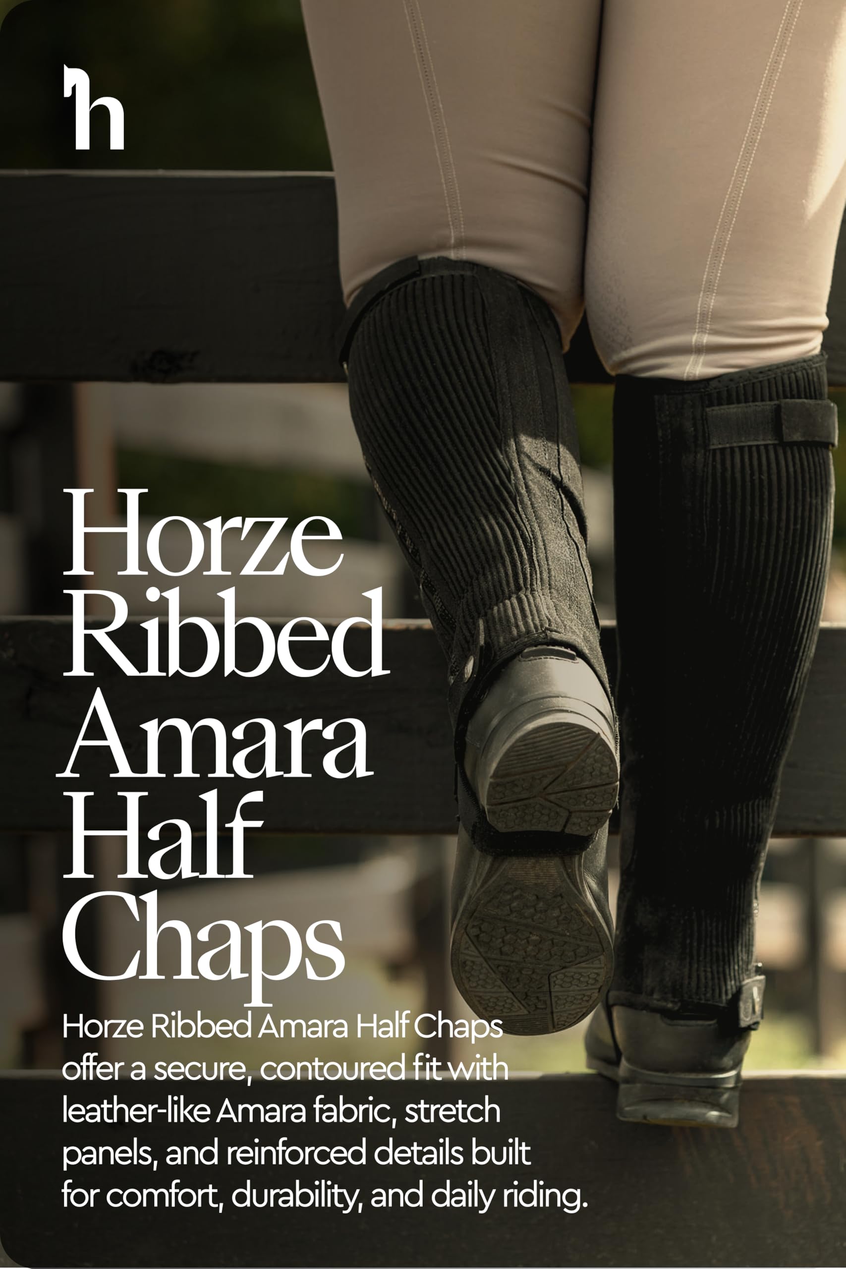 Snapklik.com : HORZE Amara Adult Equestrian Half Chaps Synthetic ...