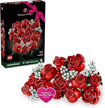 Amazon.com: LEGO Botanicals Bouquet of Roses Artificial Flowers - Fake ...