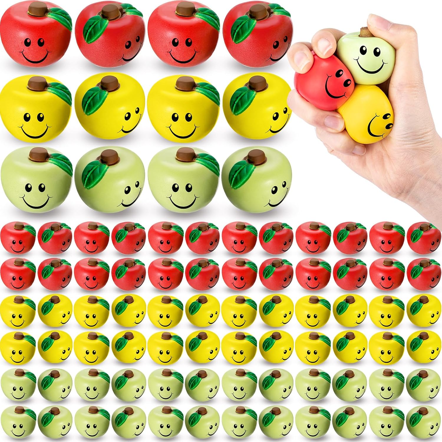 Amazon.com: Civaner 48 Pieces Fruit Stress Ball Toys Red Green and ...