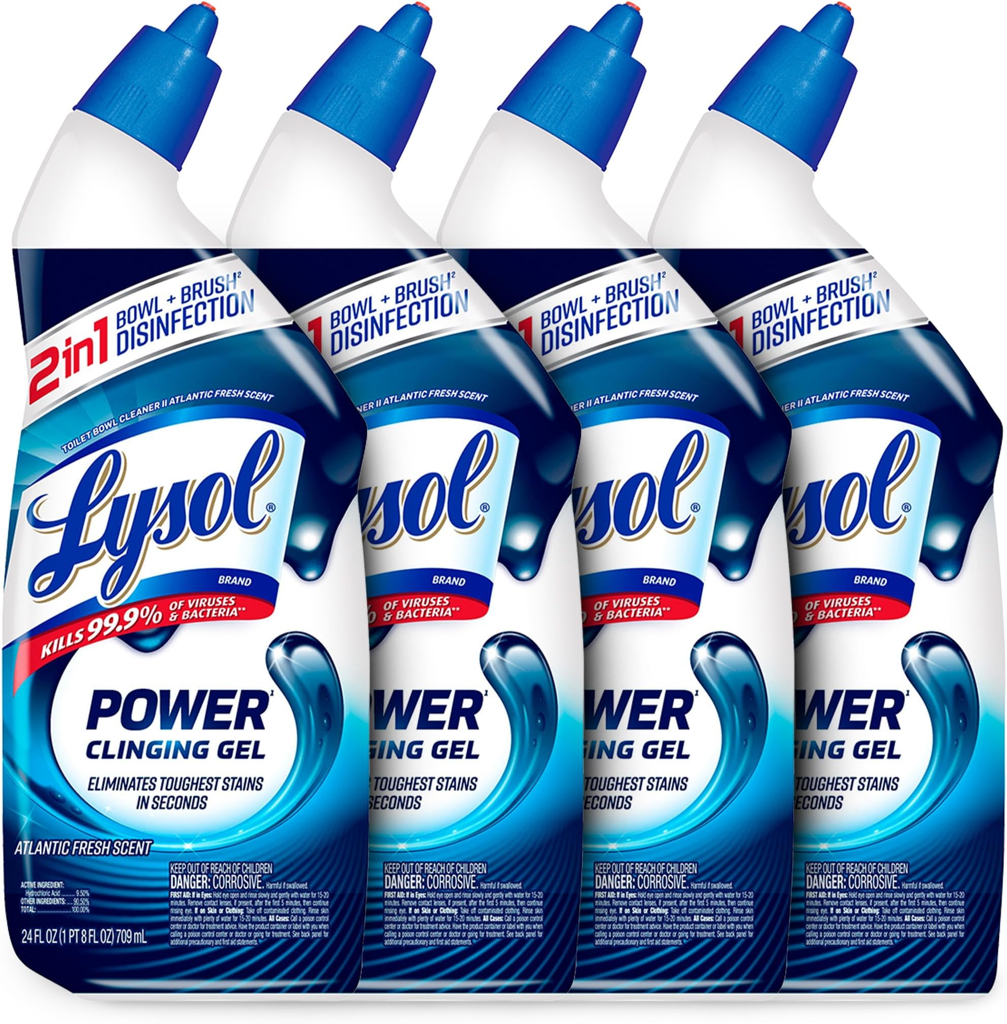 Amazon.com: Lysol Power Toilet Bowl Cleaner Gel, For Cleaning and ...
