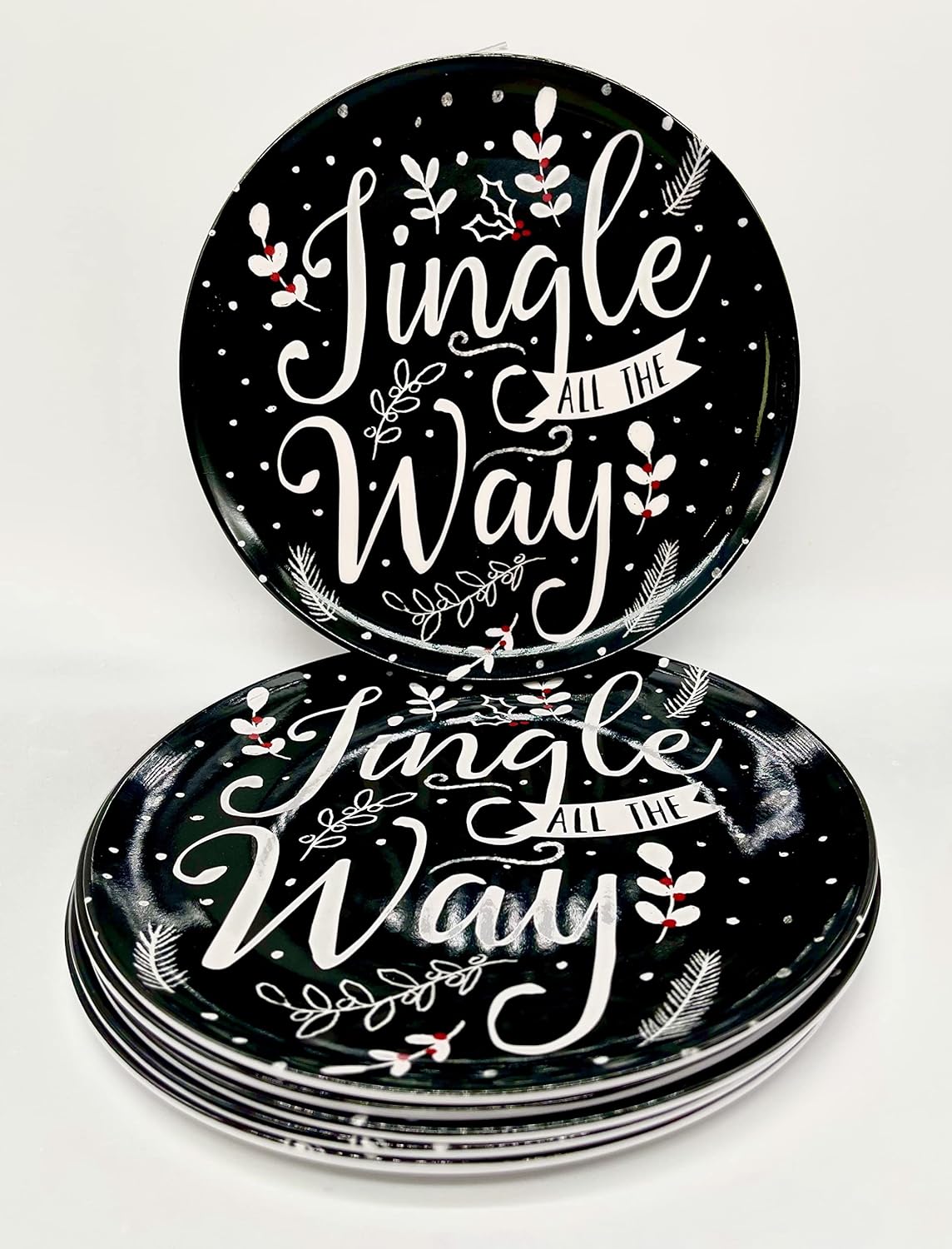 Amazon.com | Set of 6 Christmas, Winter Themed Melamine Dinnerware ...