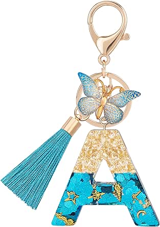 Suweibuke Cute Pink Key Chains for Women Girls, Initial Letter ...