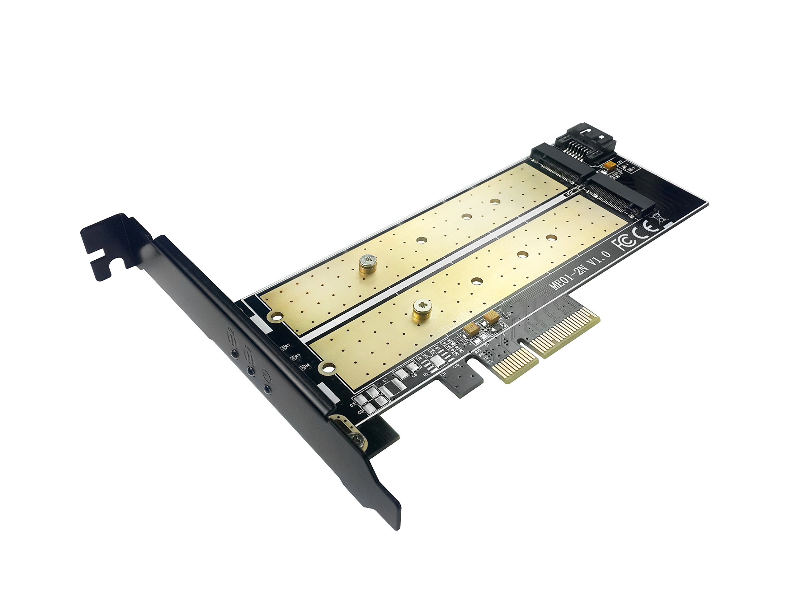 Amazon.com: MICRO CONNECTORS M.2 NVMe + M.2 SATA 110mm SSD PCIe x4 ...