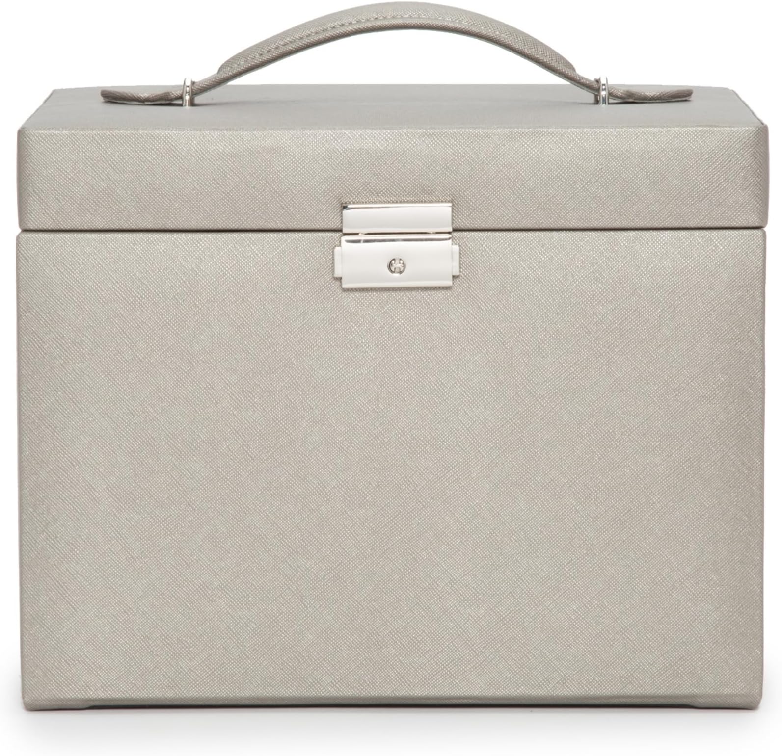 Amazon.com: WOLF Heritage Large Jewelry Box, Pewter Saffiano - 27 ...