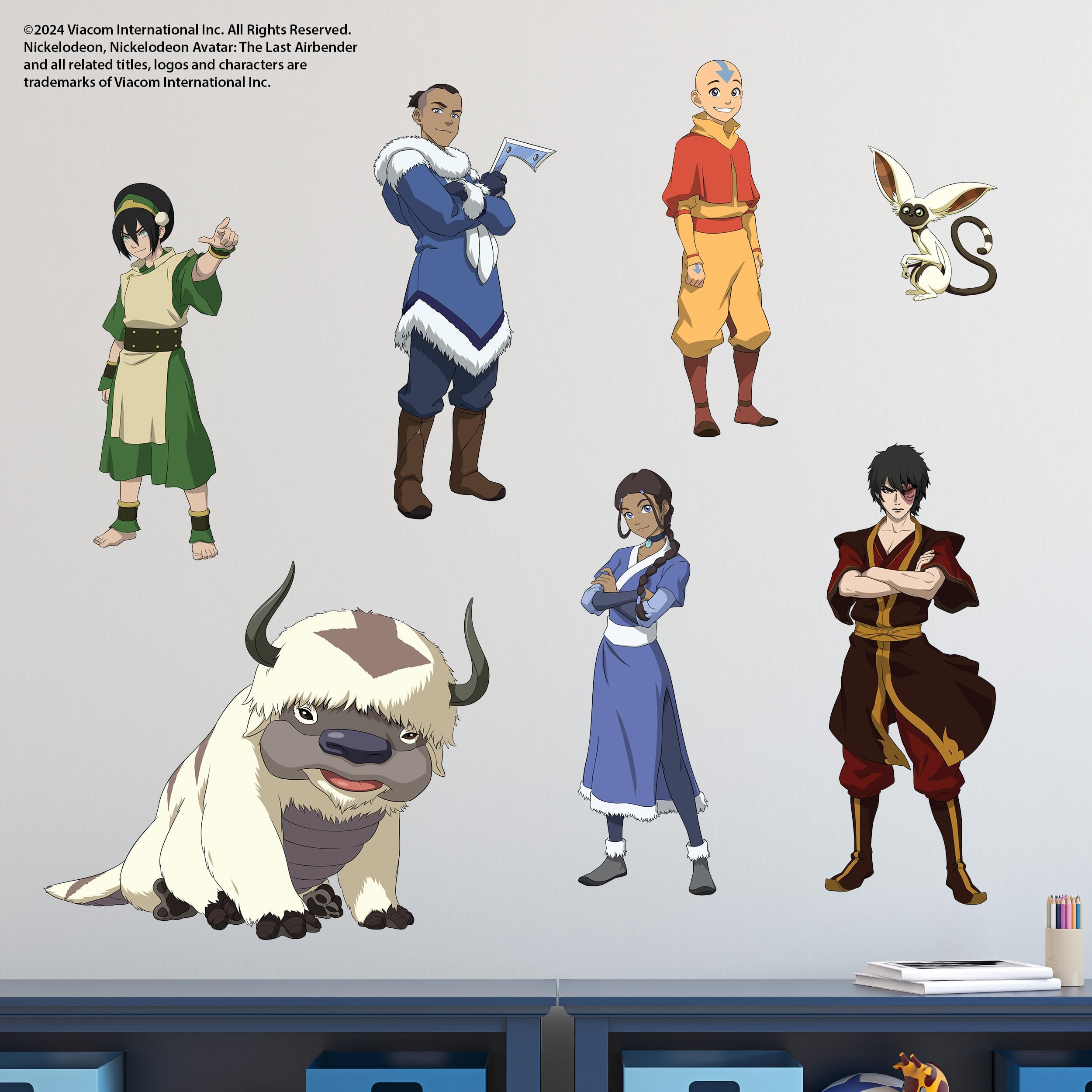 Amazon.com: Avatar The Last Airbender Wall Decals - Set of 7 Vinyl Wall ...
