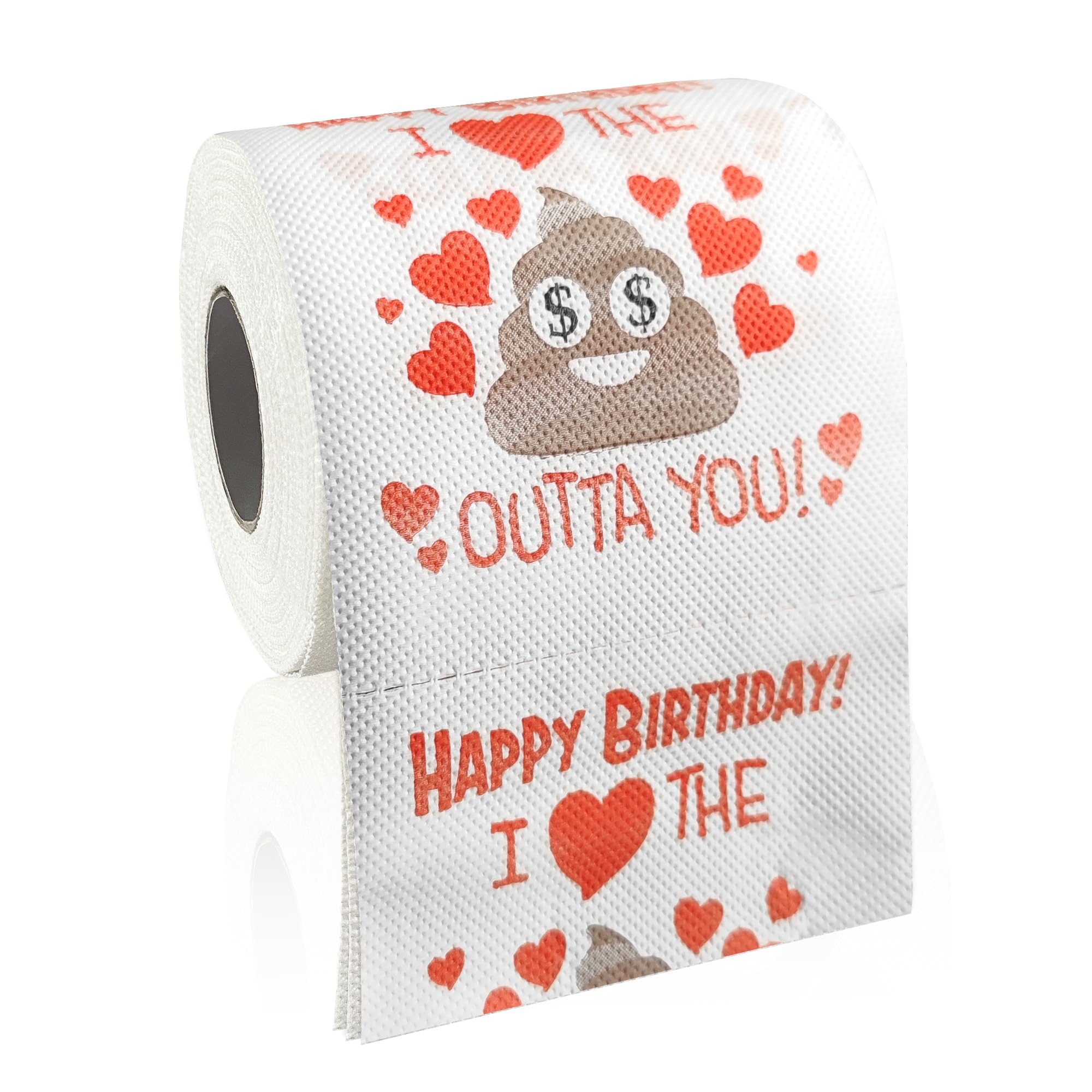 Amazon.com: Hilarious Money Poop Birthday Toilet Paper - Gag Roll with ...