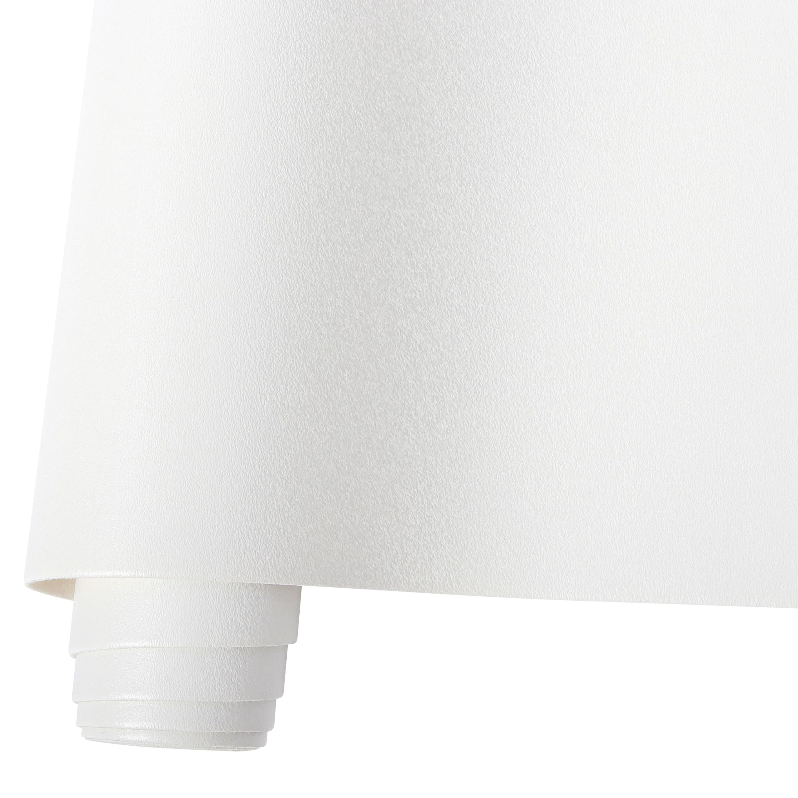 Amazon.com: Funcolor White Faux Leather Roll: 12x52 Inch Solid Smooth ...