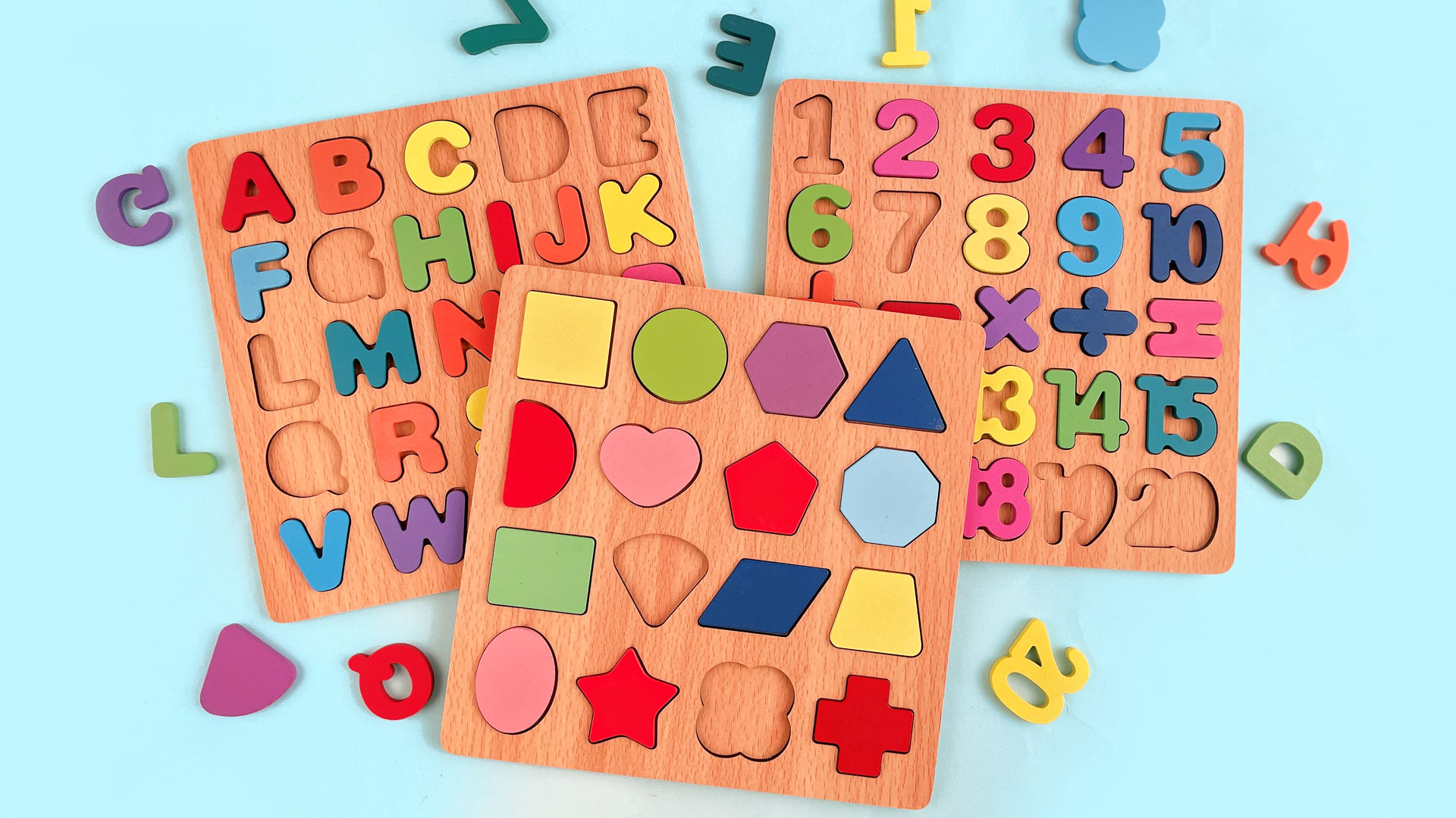 Watch Wooden ABC Alphabet Letter Number Shape Puzzles Toddler on Amazon ...