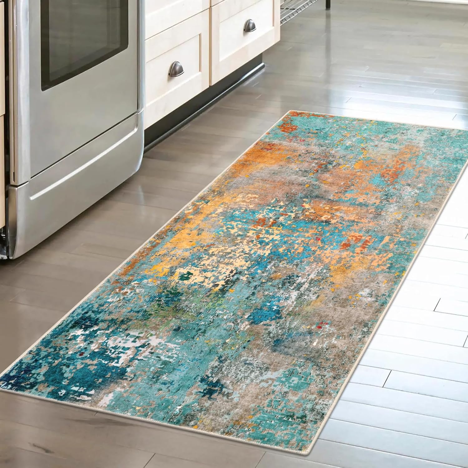 Amazon.com: Lahome Modern Abstract Runner Rug - 2x4.3 Washable Hallway ...
