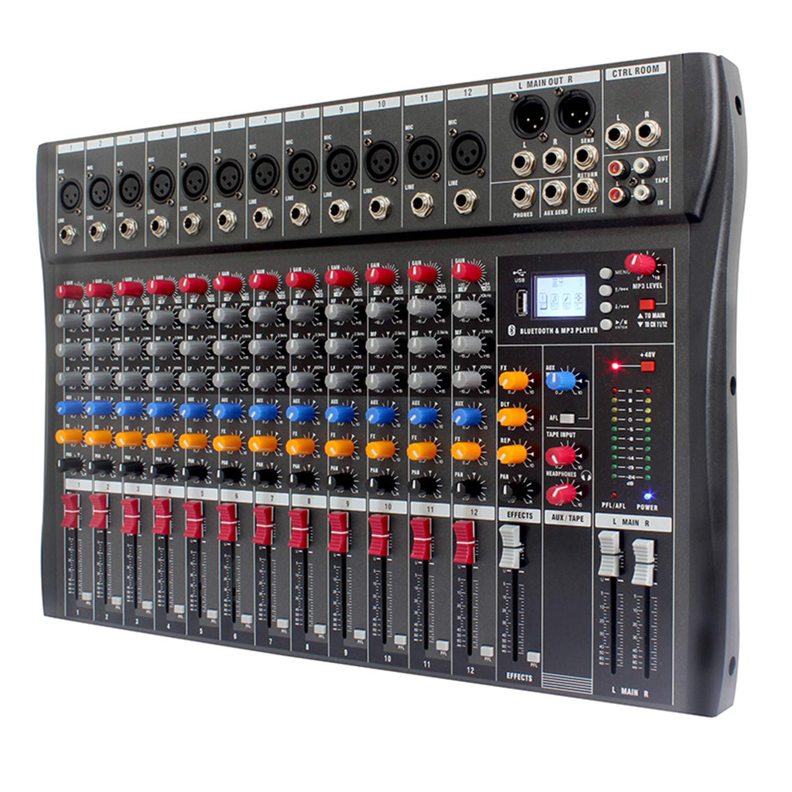 Studio Mixing Desks, 12 Channels Bluetooth Digital Microphone Sound ...