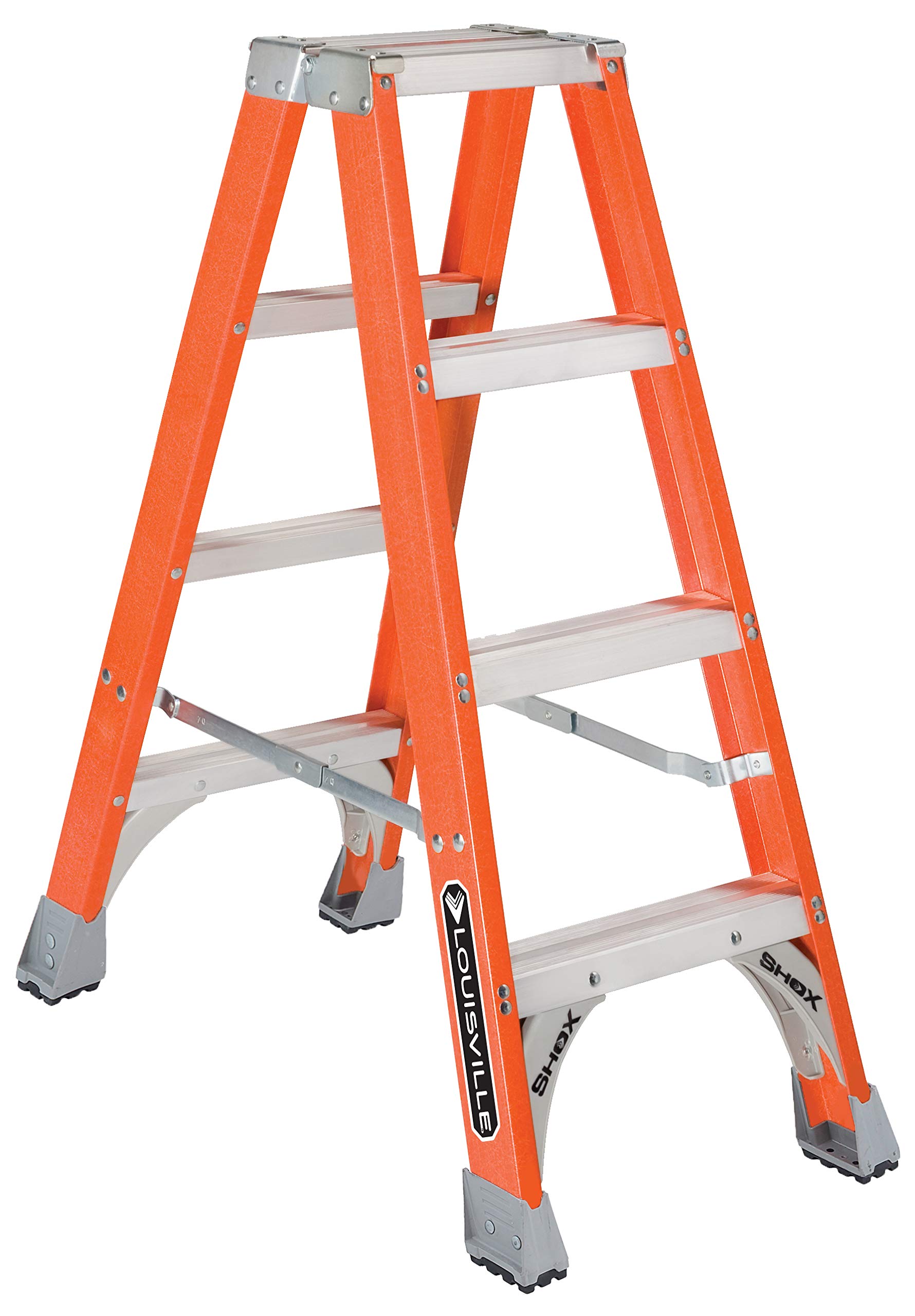 Snapklik.com : Louisville Ladder FM1504 4 Ft. FG Twin Stepladder