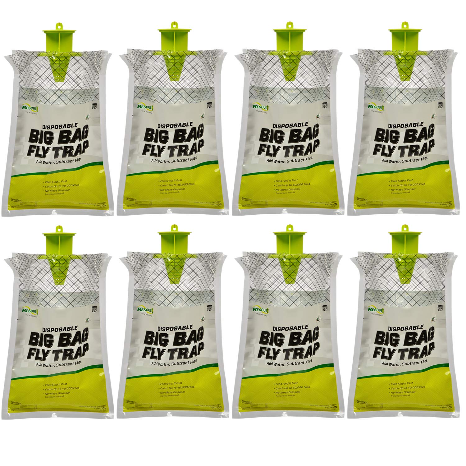 Amazon.com : RESCUE! Big Bag Fly Trap – Disposable, Outdoor Use - 8 ...