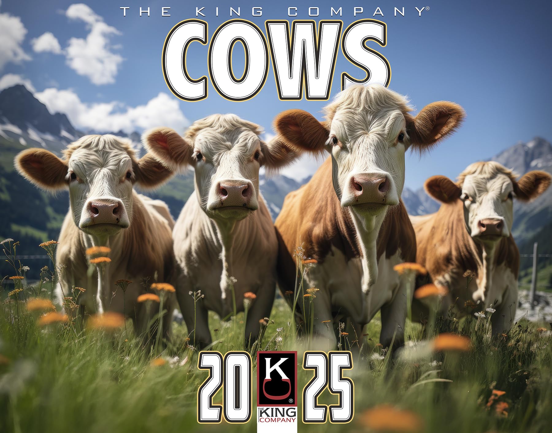 2025 Cows Wall Calendar 16-Month X-Large Size 14x22, Best Farm Cows ...