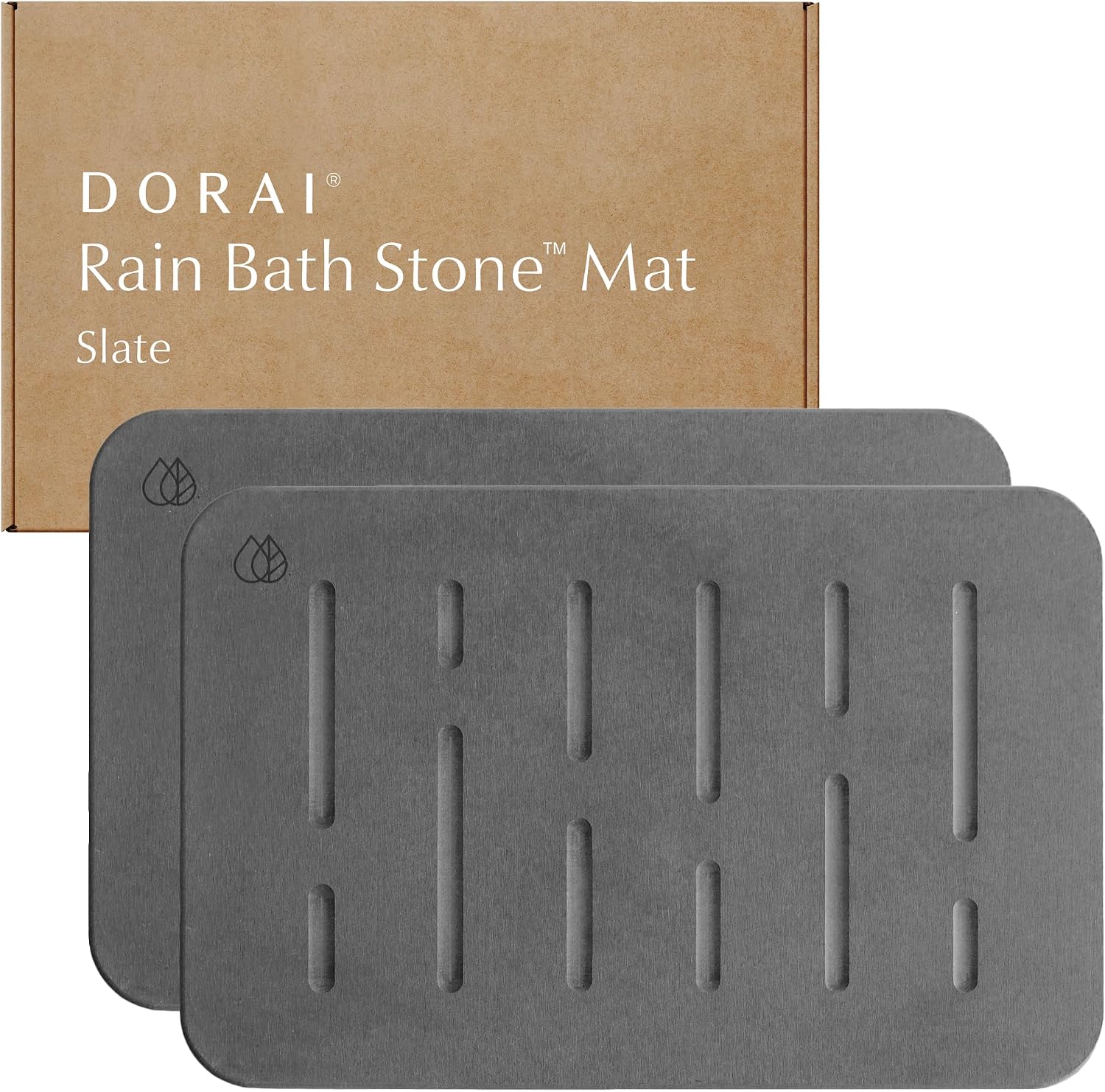 Amazon.com: Dorai Home Bath Stone Mat 23.6"x15.4" (2-Pack) – Quick-Dry ...