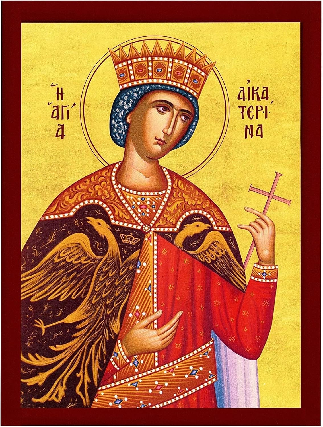 Saint Catherine icon, Handmade Greek Orthodox icon of St Katherine ...